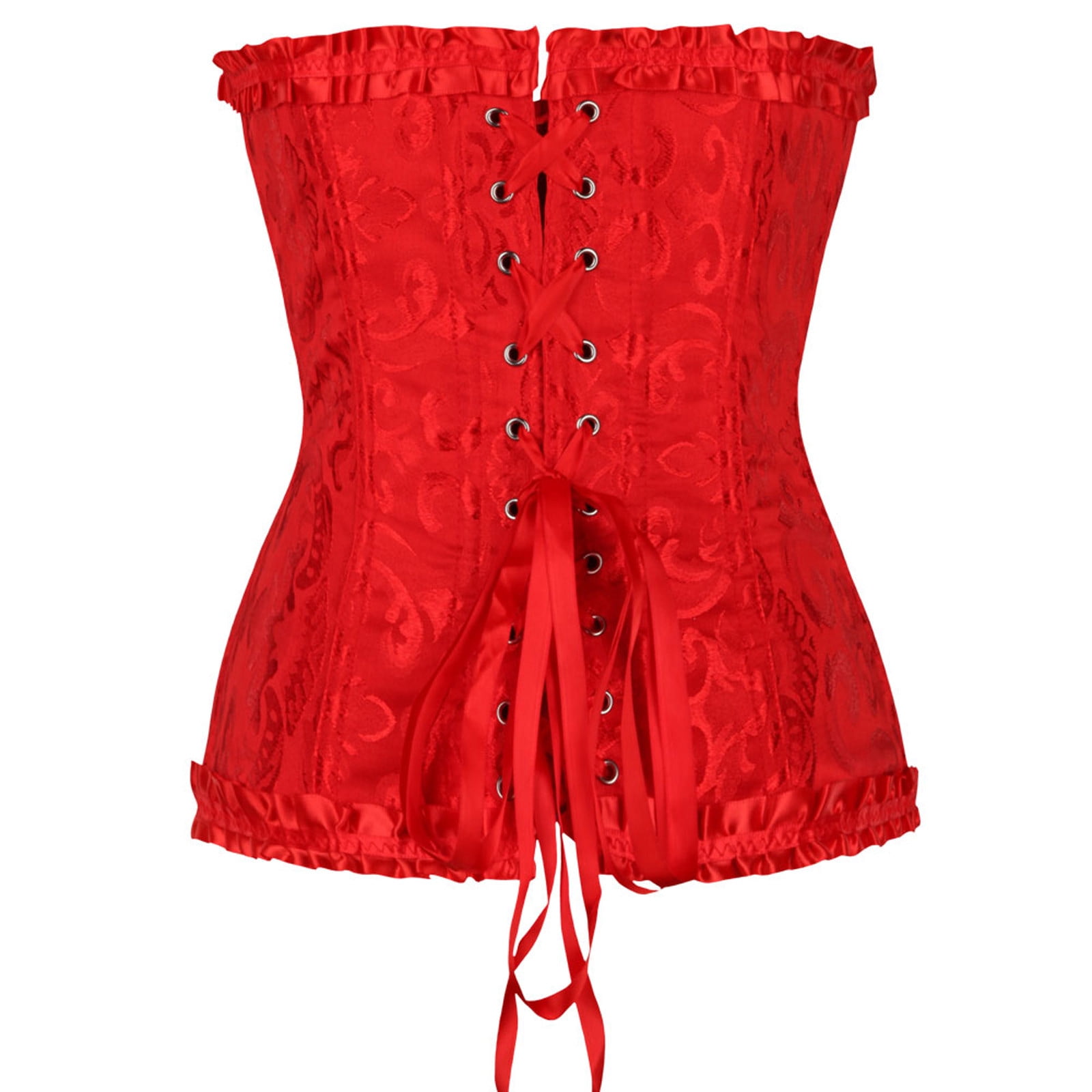 Dress Woman Womens Vintage Gothic Corset Party Floral Lace Corset ...