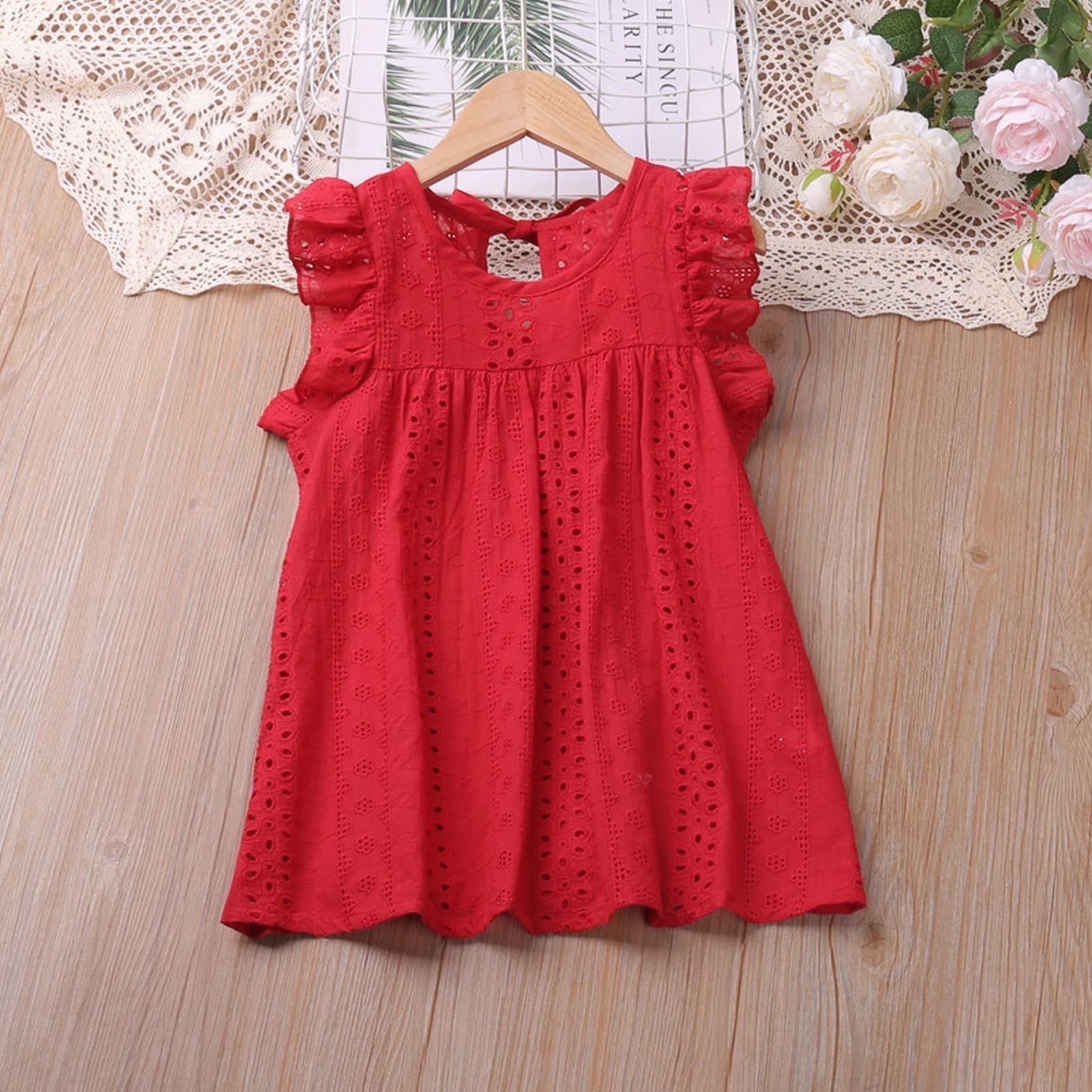 Dress for Girls Casual Birthday Girl Dress Kids Girls Fancy Dress 5-6 ...