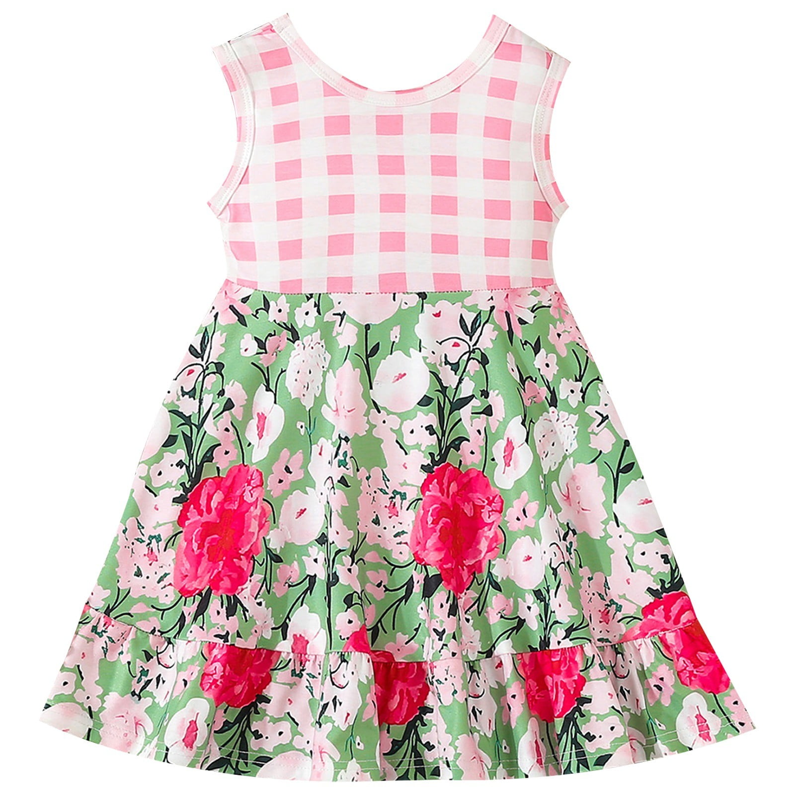 Dress for Girls Summer Casual Comfortable Playwear Soft Breathable ...