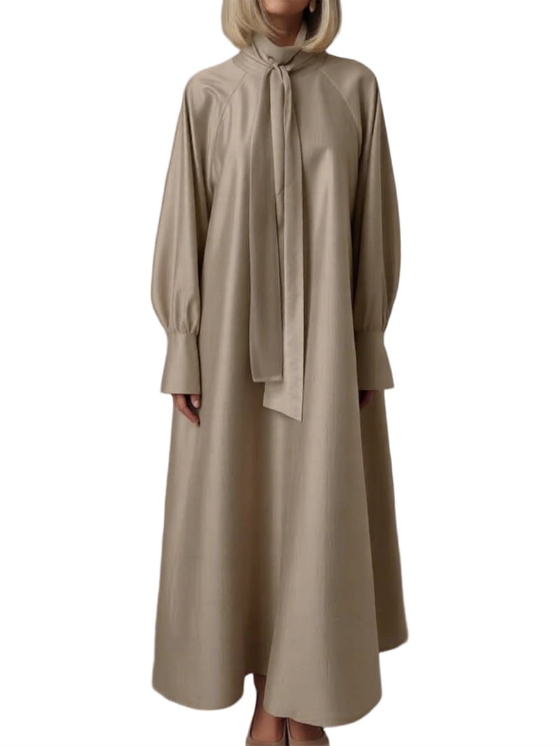 Dress for Muslim Eid Prayer Jilbab Dubai Women Maxi Kaftan Islamic ...