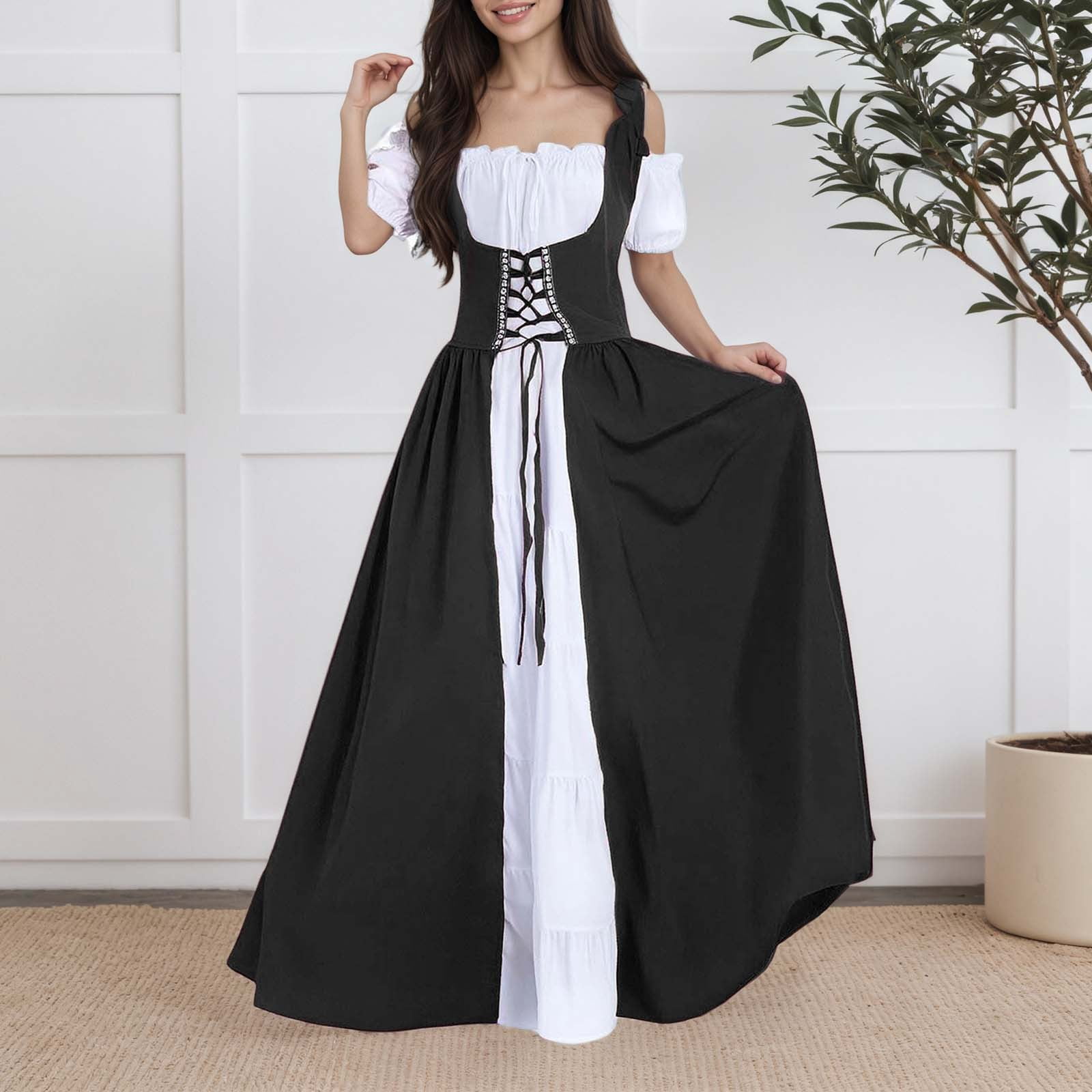 Dress for Women Elegant Corset Gown Halloween Historical Gown - Walmart.com