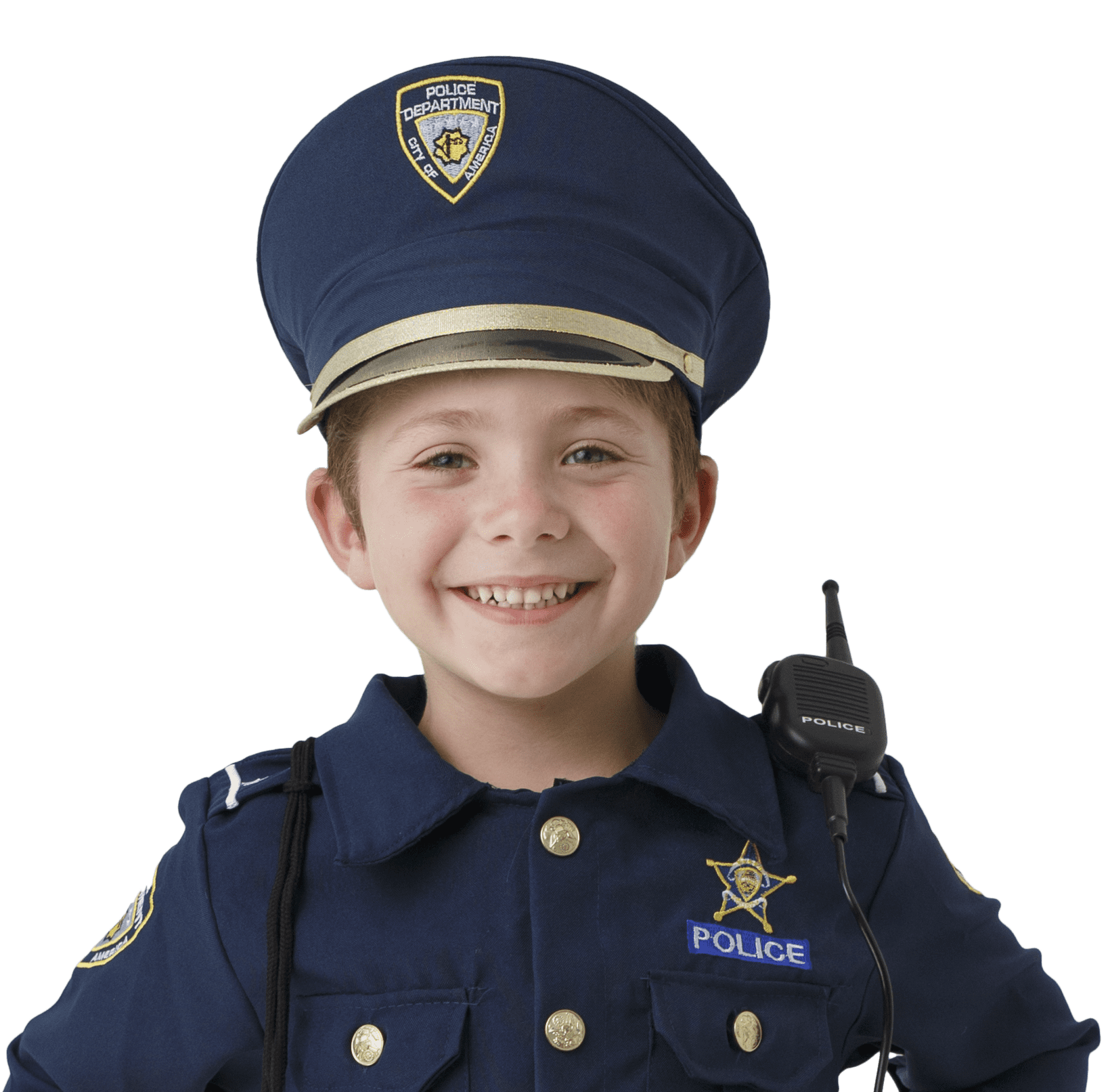 Dress-up-America Police Hat for Kids - Blue Cop Cap Accessory ...
