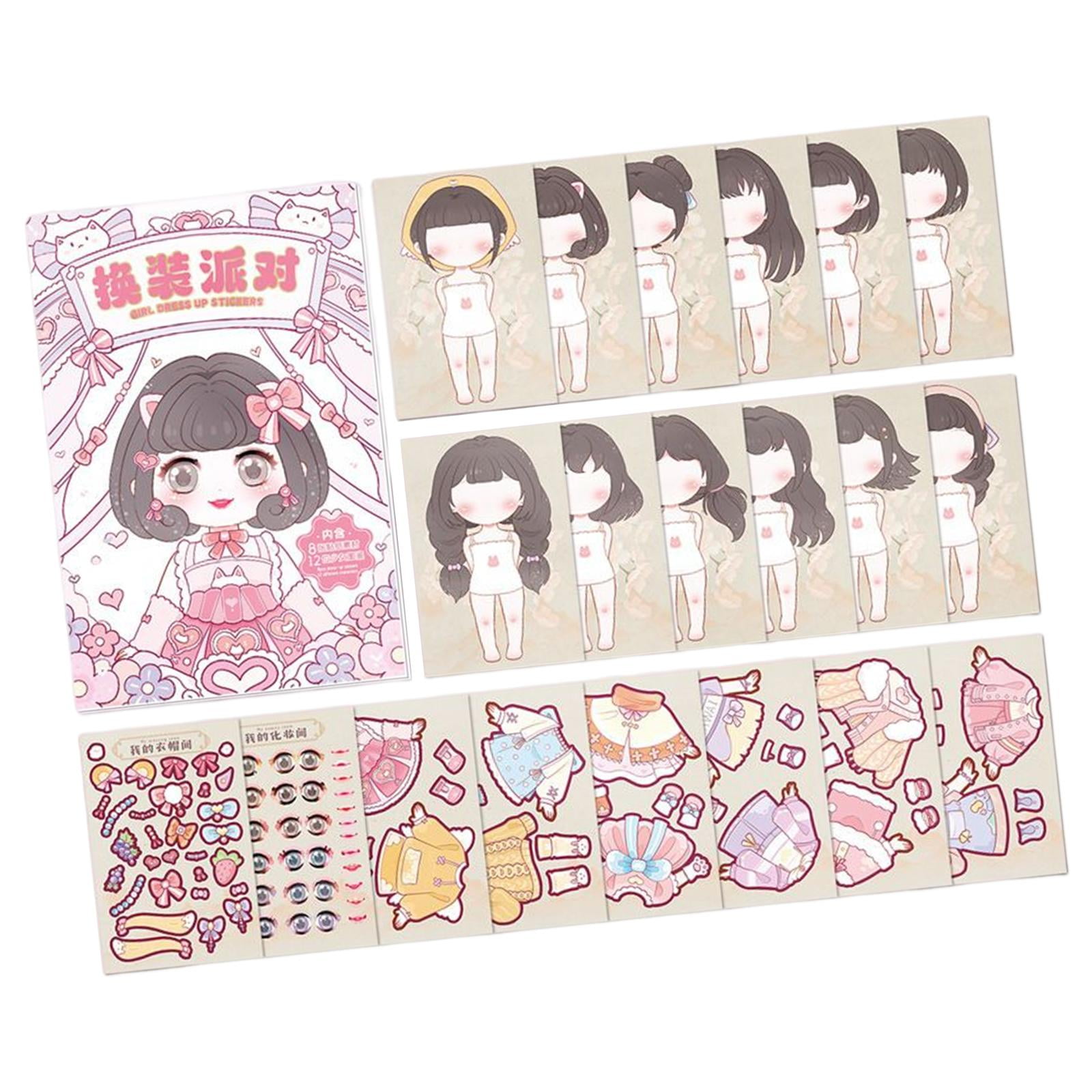 Dress up Doll Stickers DIY Princess dress up Stickers for Kids Birthday ...