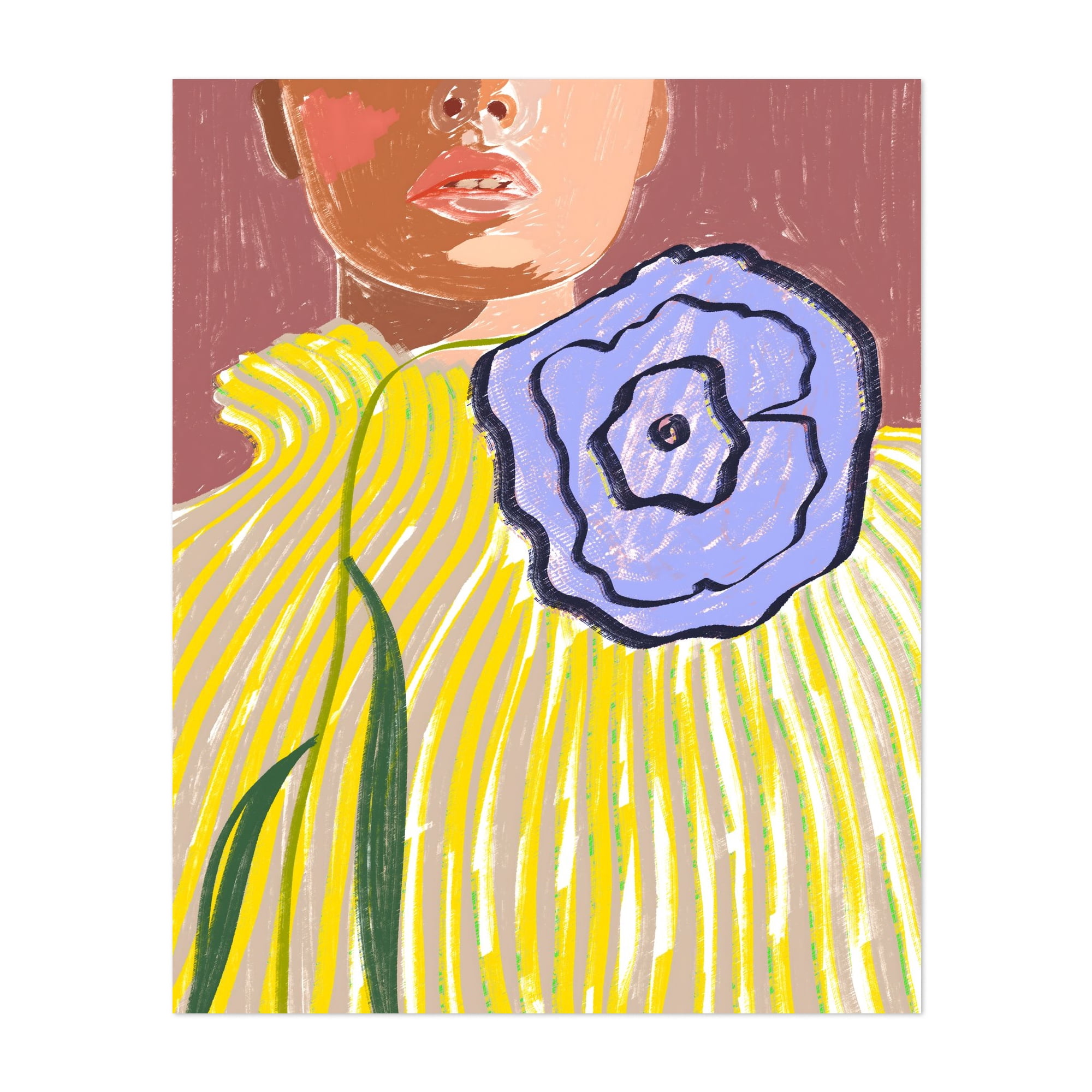 Dress-up - Illustration Modern Art Fashion Floral Pop Art Portrait ...
