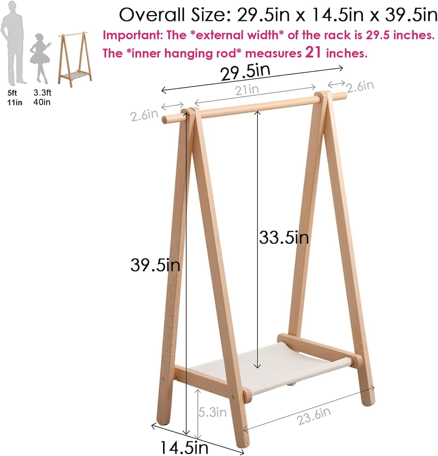 Dress up Rack, Child Garment Rack, Kids Clothing Rack with Storage ...