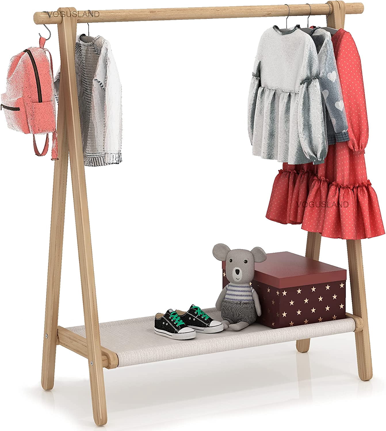 Dress up Rack, Child Garment Rack, Kids Clothing Rack with Storage ...
