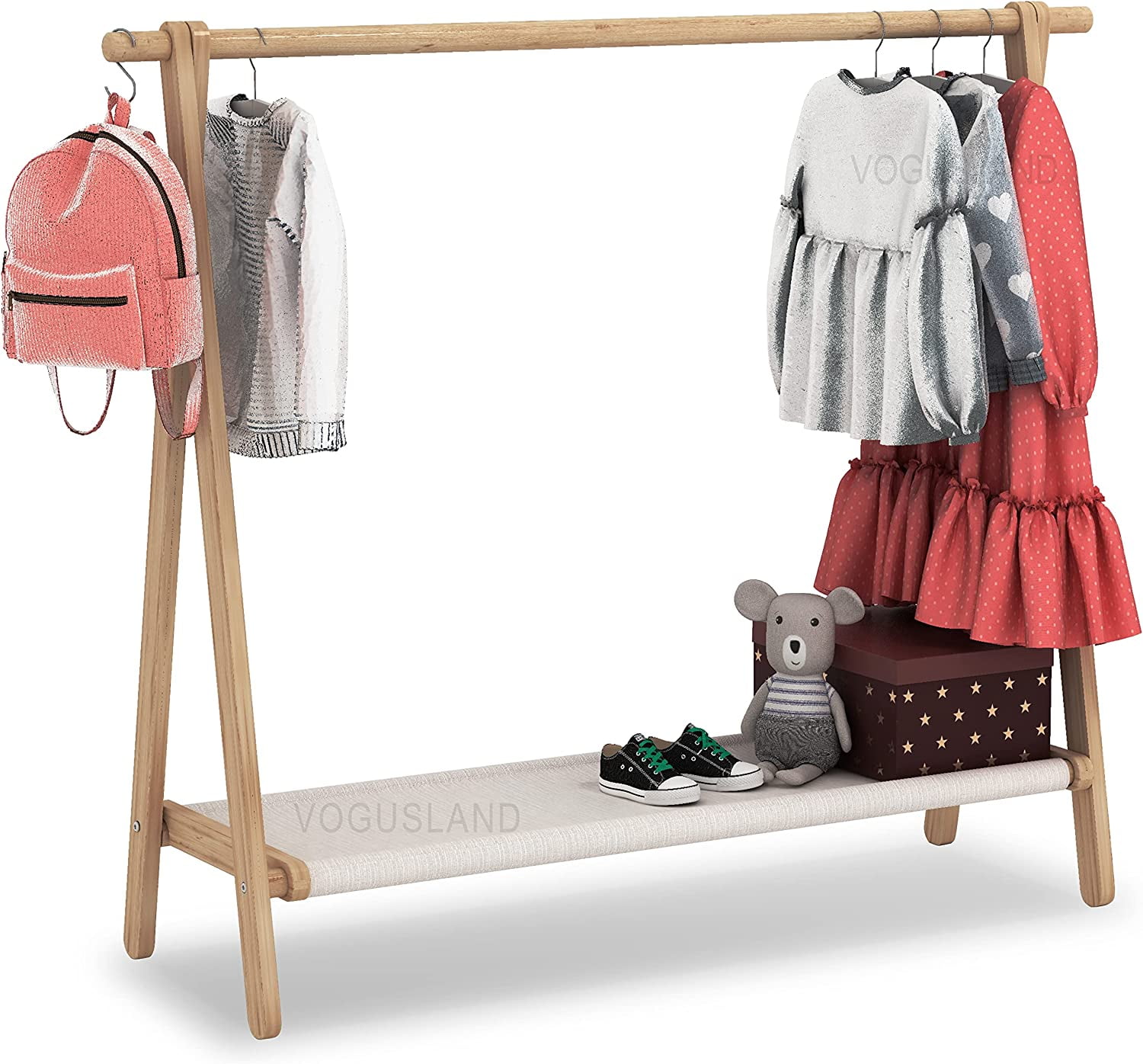 Dress up Rack, Child Garment Rack, Kids Clothing Rack with Storage ...
