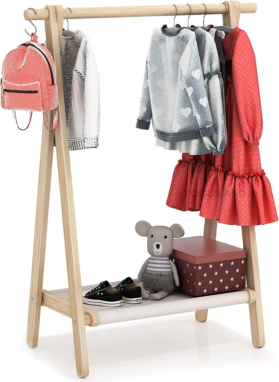 Dress up Rack, Child Garment Rack, Kids Clothing Rack with Storage ...