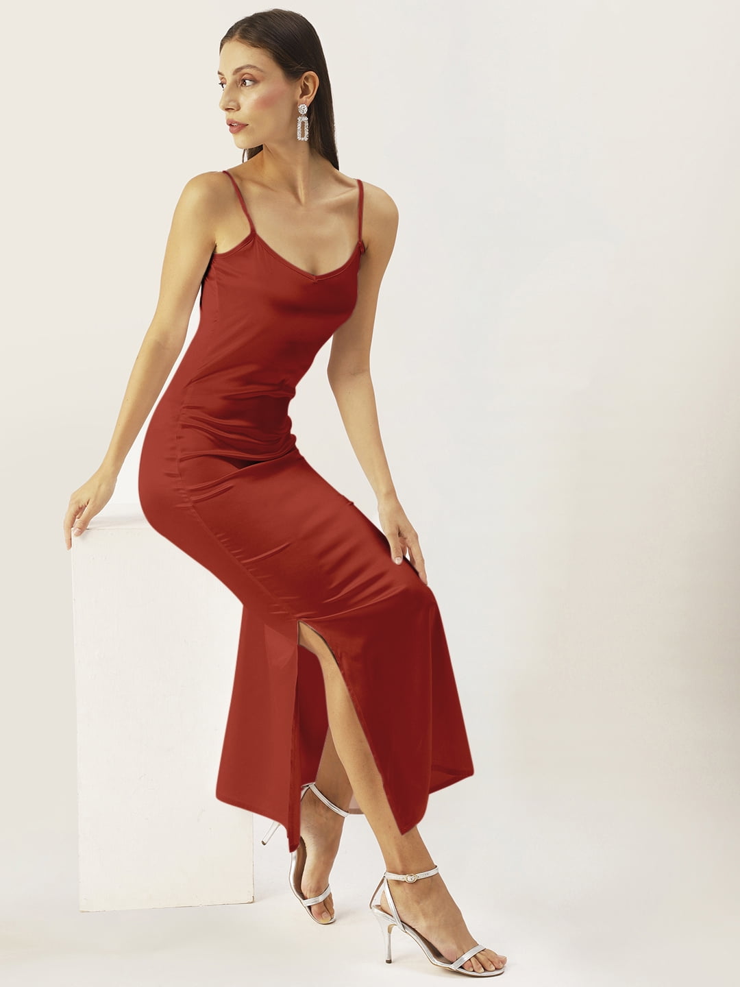 DressBerry-Women-s-Solid-Satin DressBerry-Women-s-Solid-Satin