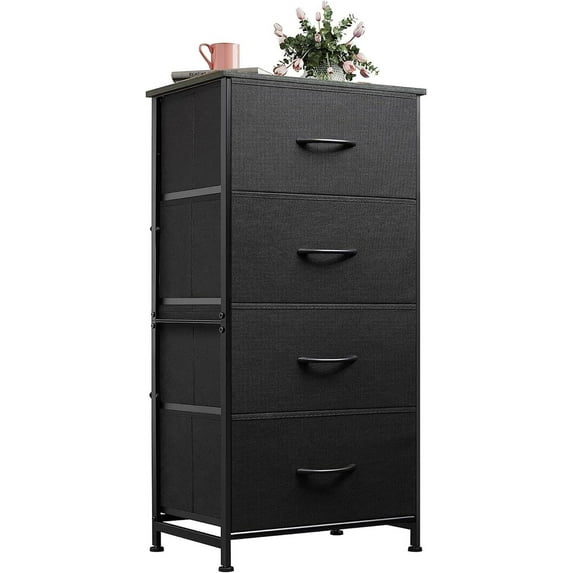 Dresser with 4 Drawers, Fabric Storage Tower, Organizer Unit for ...