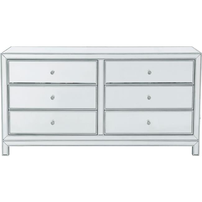 Dresser 6 Drawers, Antique Silver Paint - 60 x 18 x 32 in. - Walmart.com