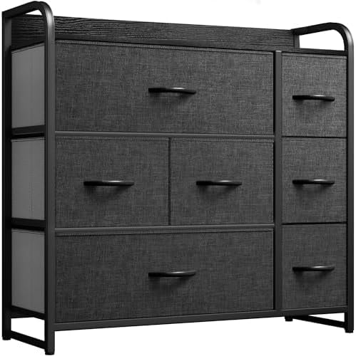 Dresser with 7 Drawers Storage Tower, Organizer Unit for Bedroom ...
