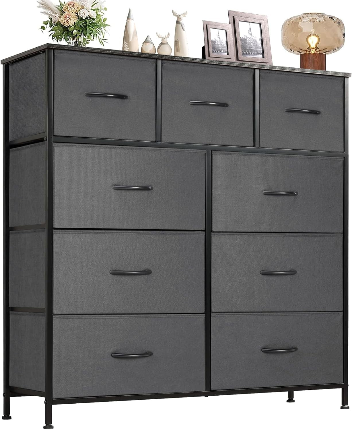 Dresser with 9 Drawers, Storage Unit Organizer Chest for Clothes, Tall ...