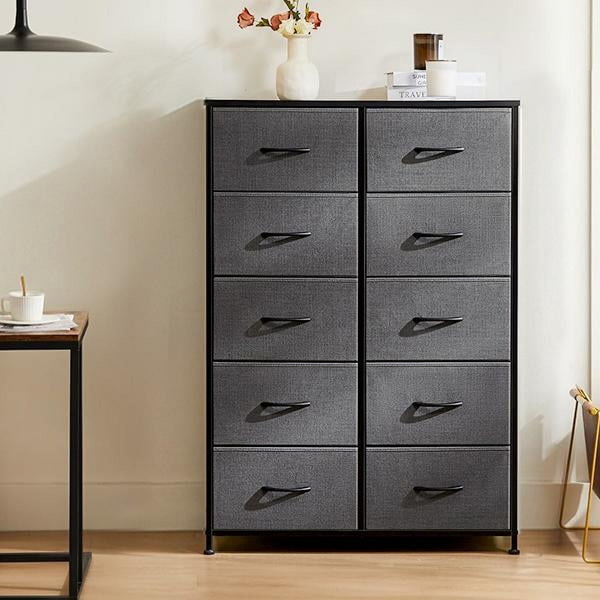 Sybels Storage Dresser with 10 Drawers, Anti-Tip Fabric Chests ...