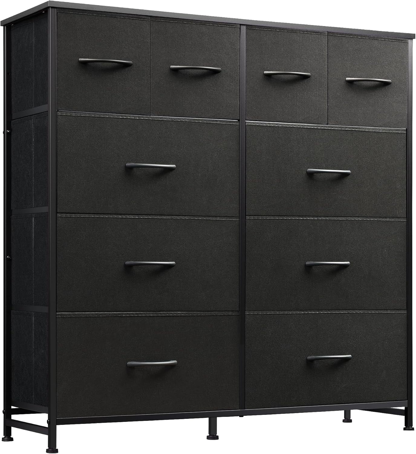Dresser for Bedroom with 10 Fabric Drawers, Tall Chest Organizer Units ...