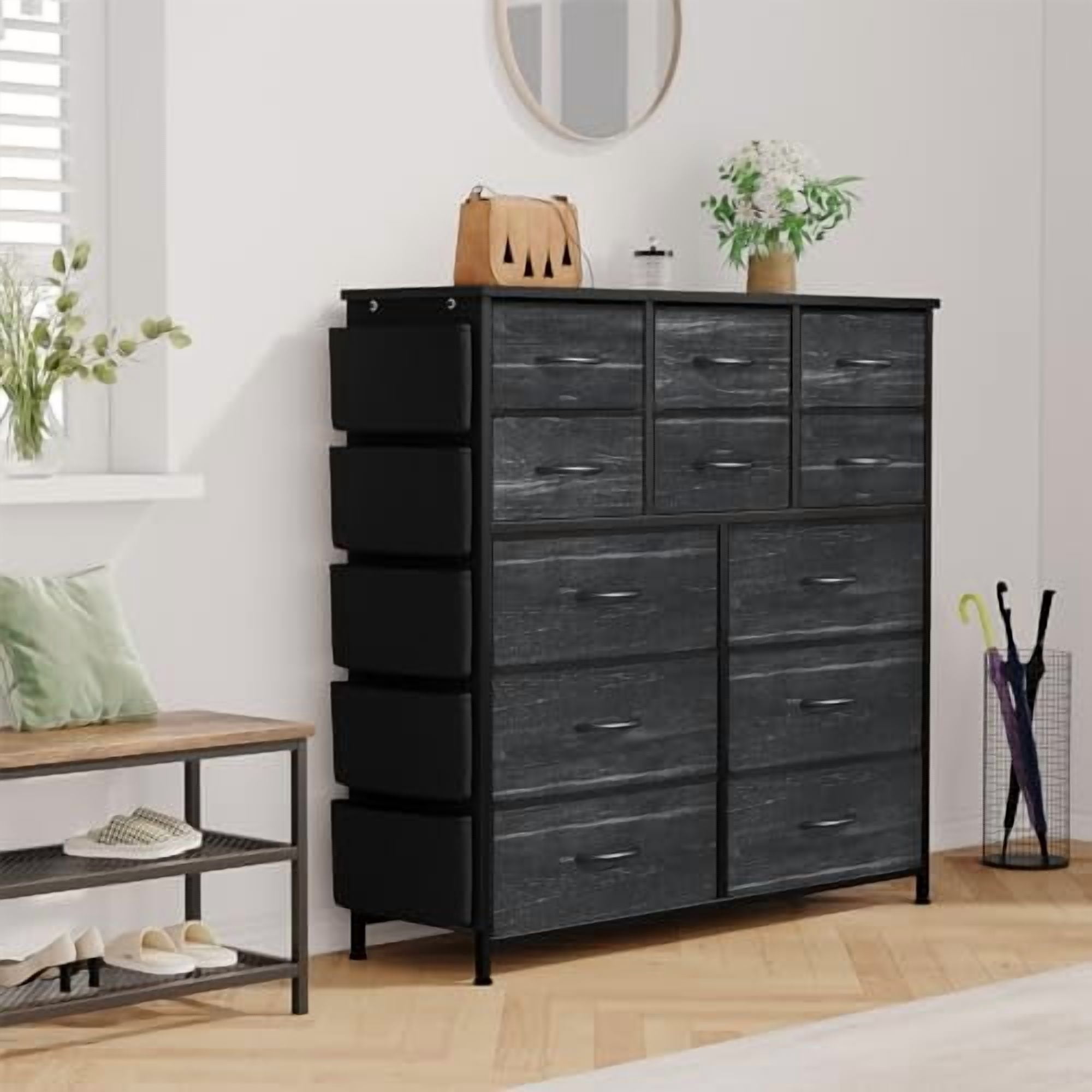 Dresser for Bedroom with 12 Drawers, Tall Dresser Chest of Drawers with ...