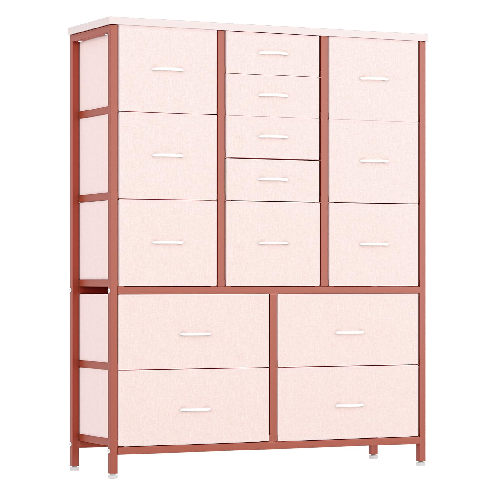 Dresser for Bedroom with 15 Fabric Drawers, Chest of Drawers, Tall ...