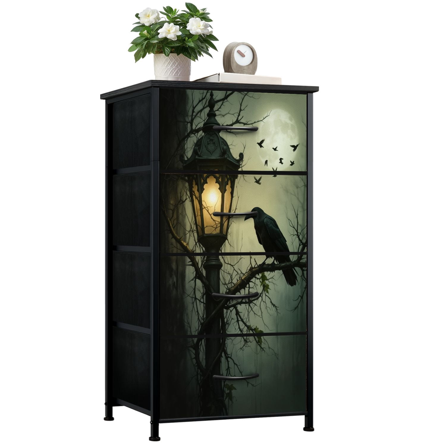 Dresser for Bedroom with 4 Storage Drawers Gothic Vintage Dark Academia ...