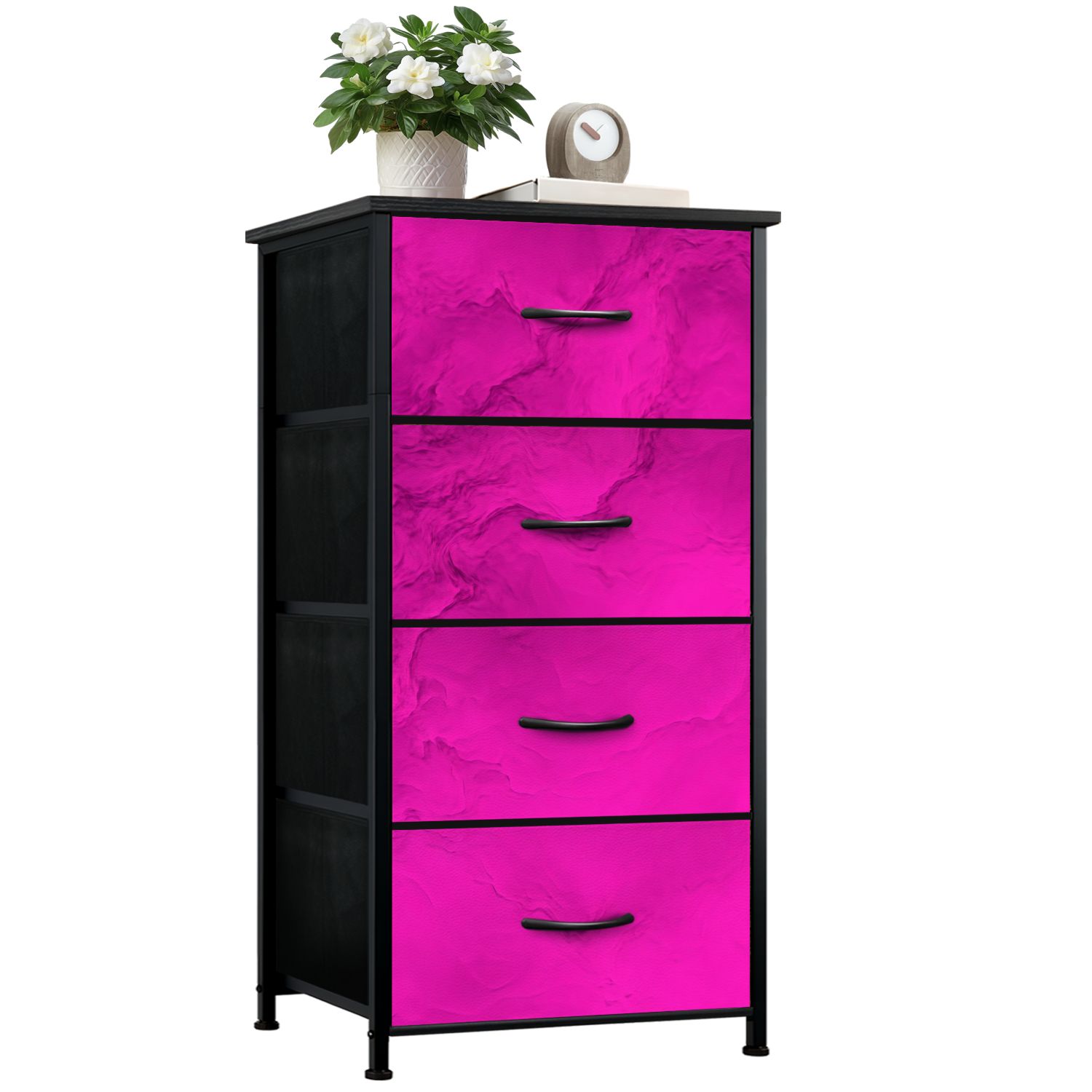 Dresser for Bedroom with 4 Storage Drawers Hot Pink Grunge Magenta ...