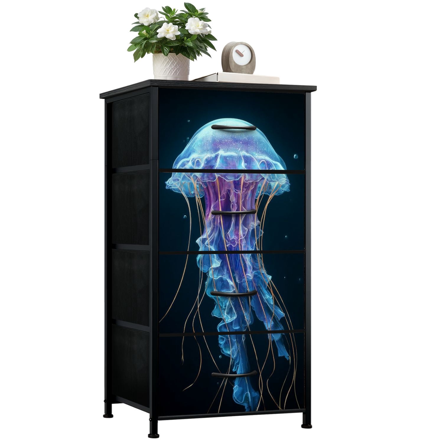 Dresser for Bedroom with 4 Storage Drawers Mesmerizing Watercolor ...