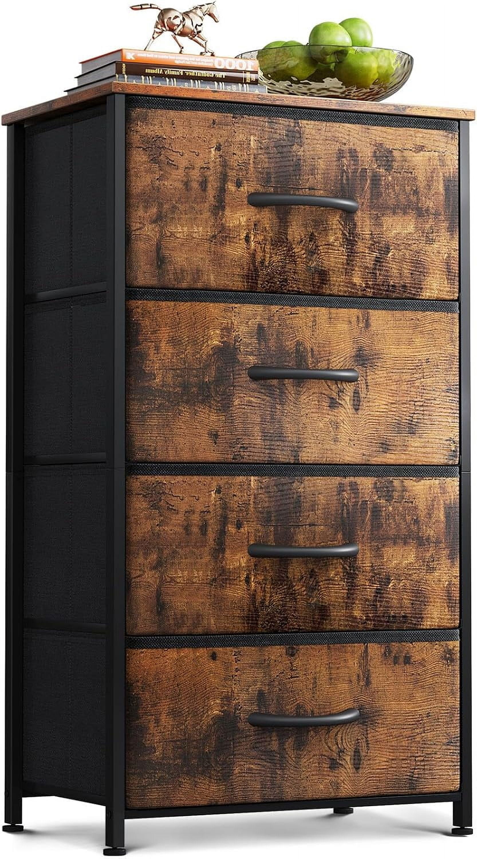 Dresser for Bedroom with 4 Storage Drawers, Small Dressers Chest of ...