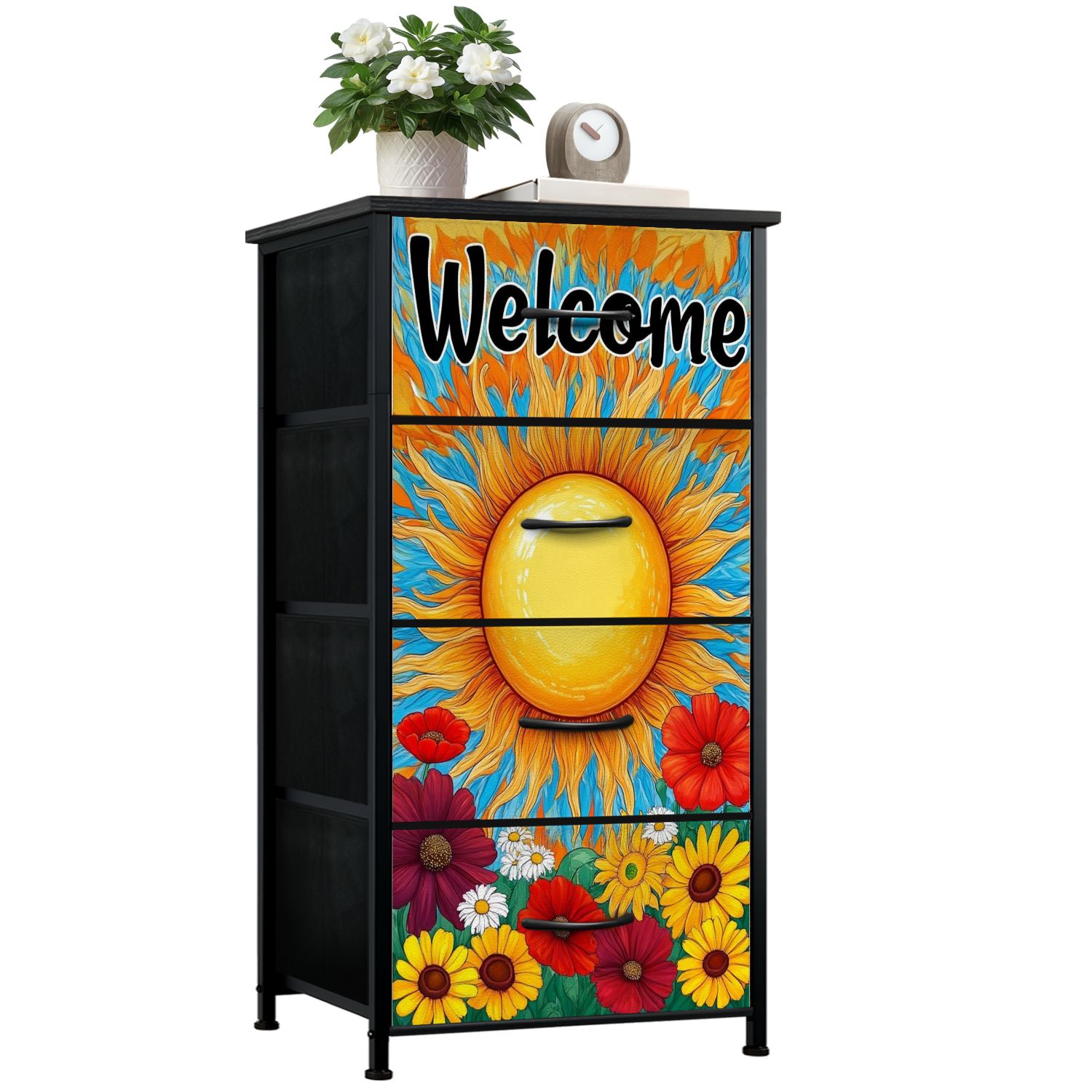 Dresser for Bedroom with 4 Storage Drawers Welcome Spring Summer ...