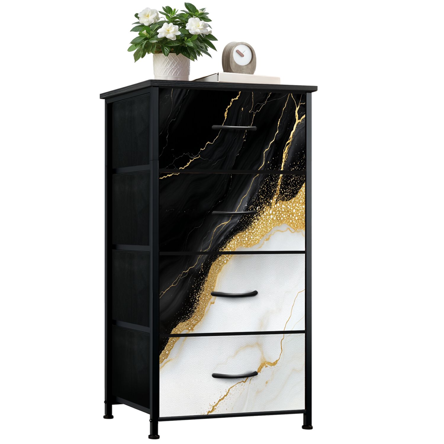 Dresser for Bedroom with 4 Storage Drawers abstract texture artificial ...