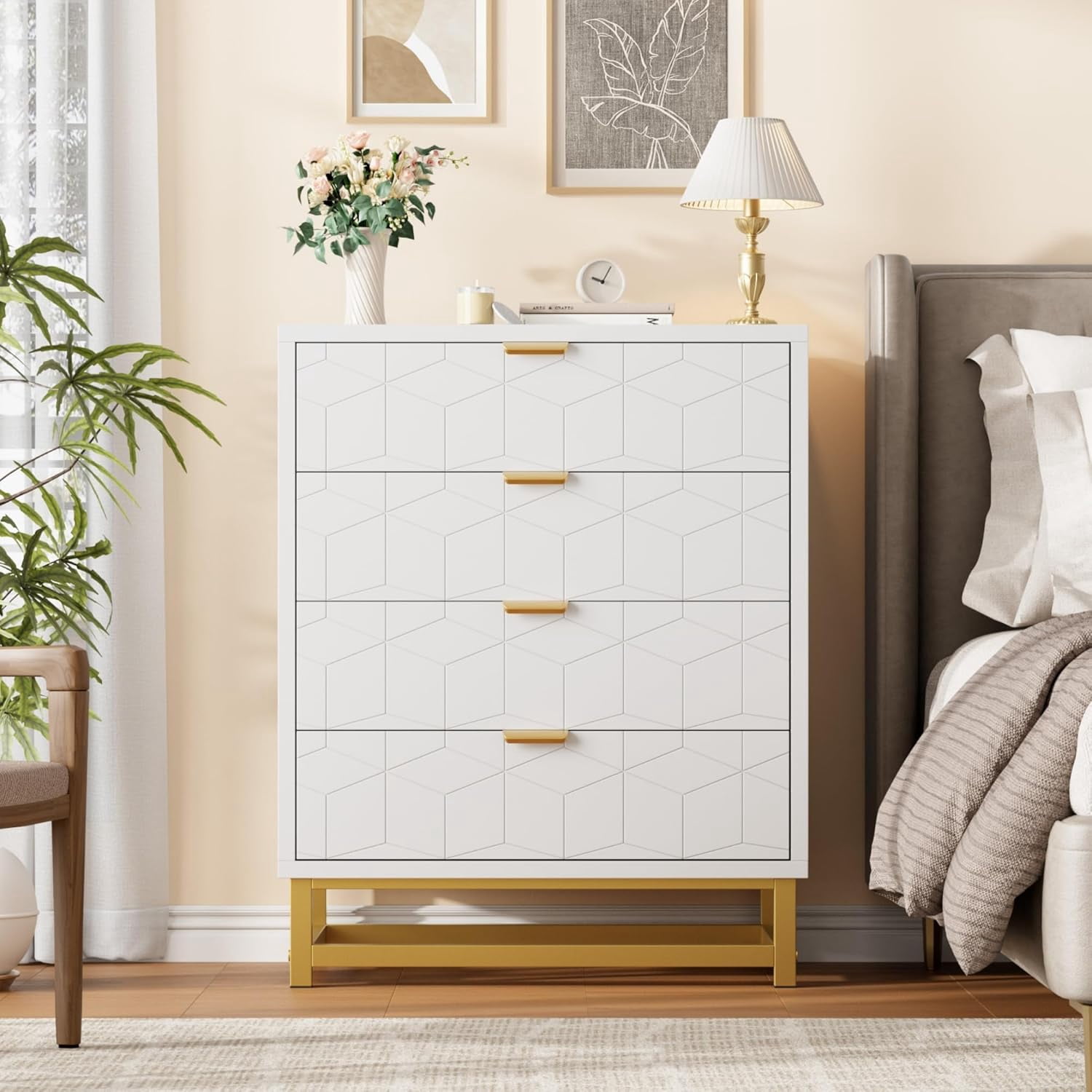 Dresser for Bedroom,5 Storage Drawers,Wide Closet Chests Organizer ...