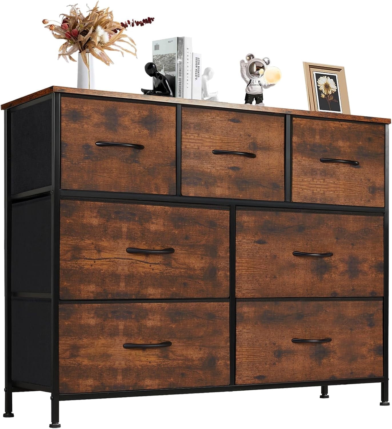Dresser for Bedroom with 7 Fabric Drawers, Chest Organizer Units for ...