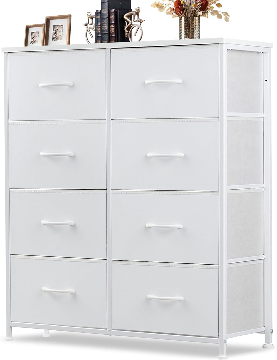 Dresser for Bedroom, 8 Storage Drawers, Tall Fabric Closet Chests ...