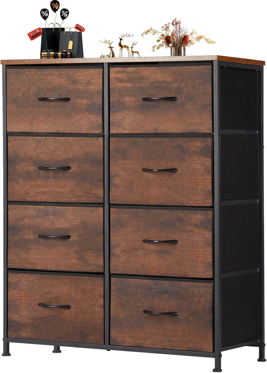 Dresser for Bedroom, 8 Storage Drawers, Tall Large Fabric Storage Tower ...