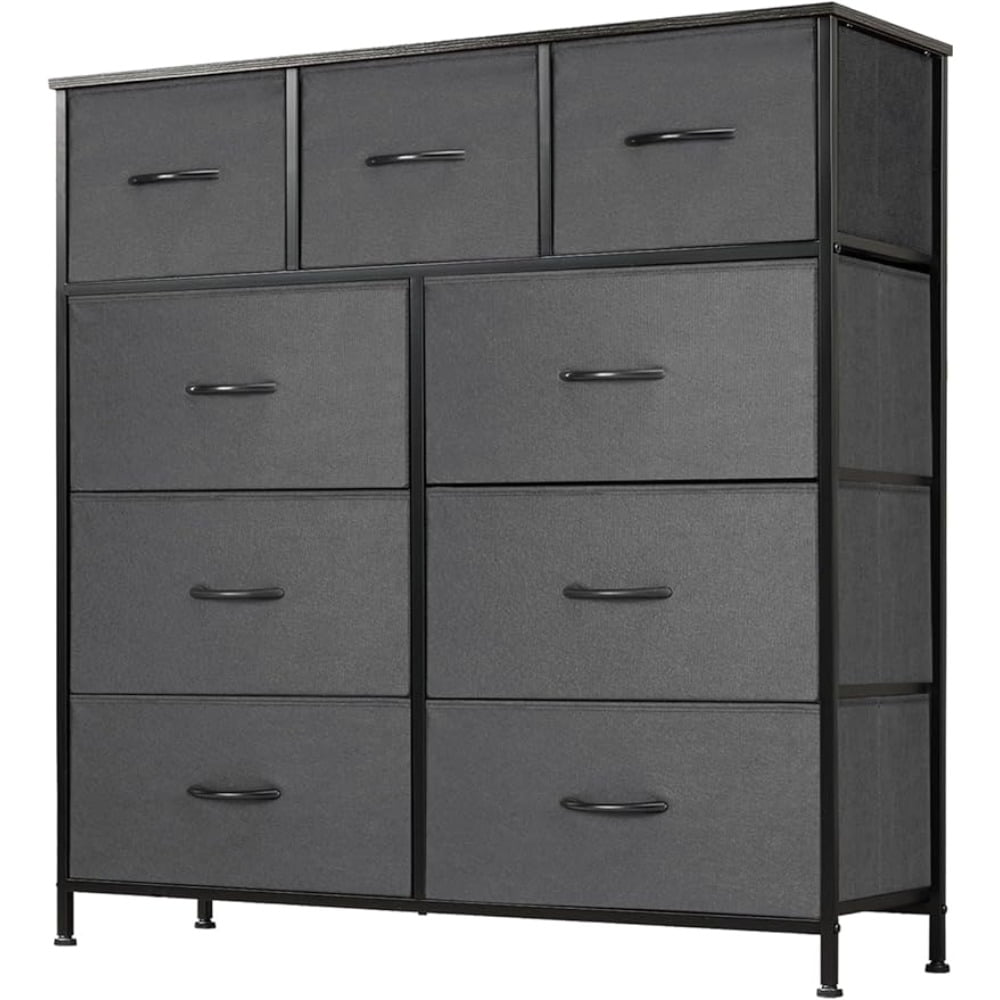 Dresser for Bedroom with 9 Drawers, Clothes Drawer Fabric Closet ...