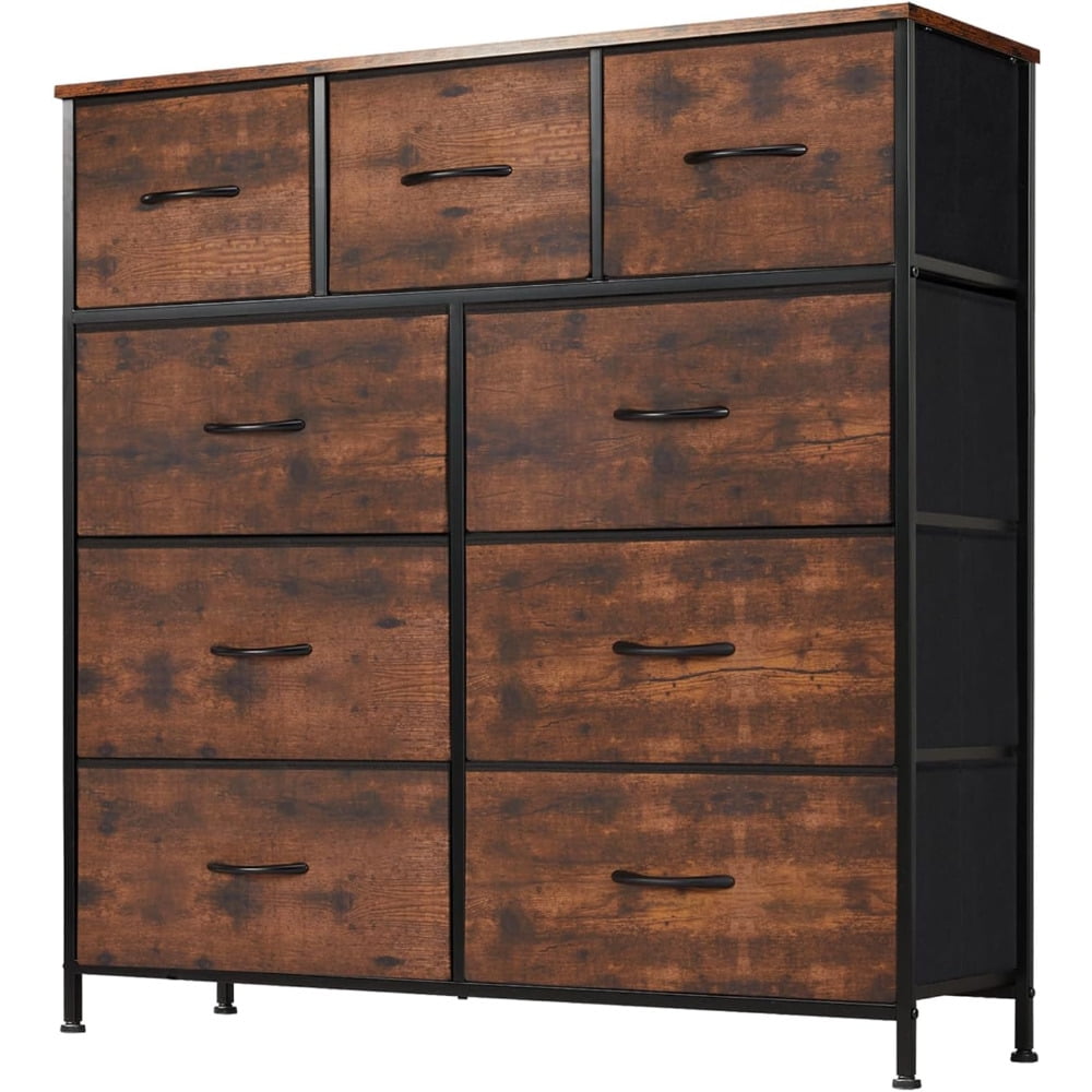 Dresser for Bedroom with 9 Drawers, Clothes Drawer Fabric Closet ...