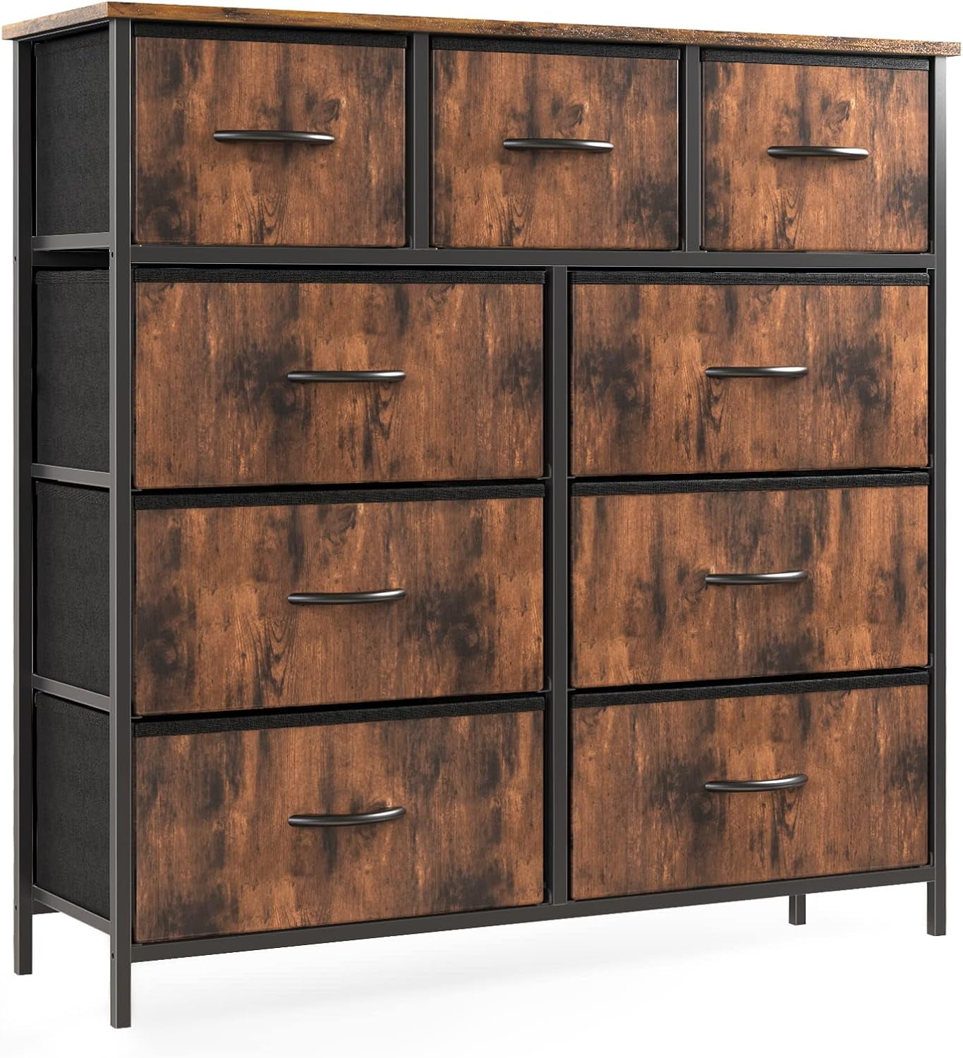 Dresser for Bedroom, 9 Storage Drawers, Wide Fabric Closet Chests ...