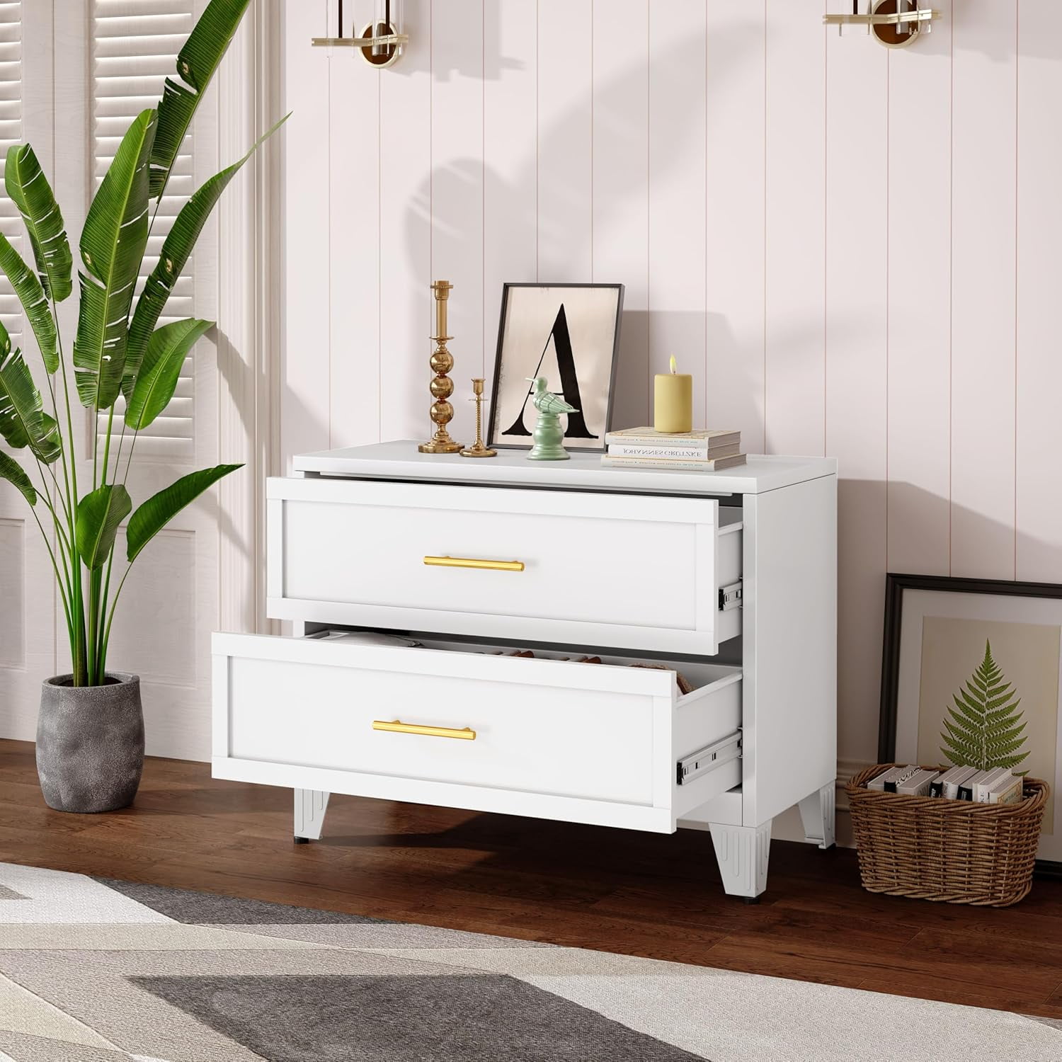 Dresser for Bedroom, Metal Dresser & Chest of Drawers with Large ...