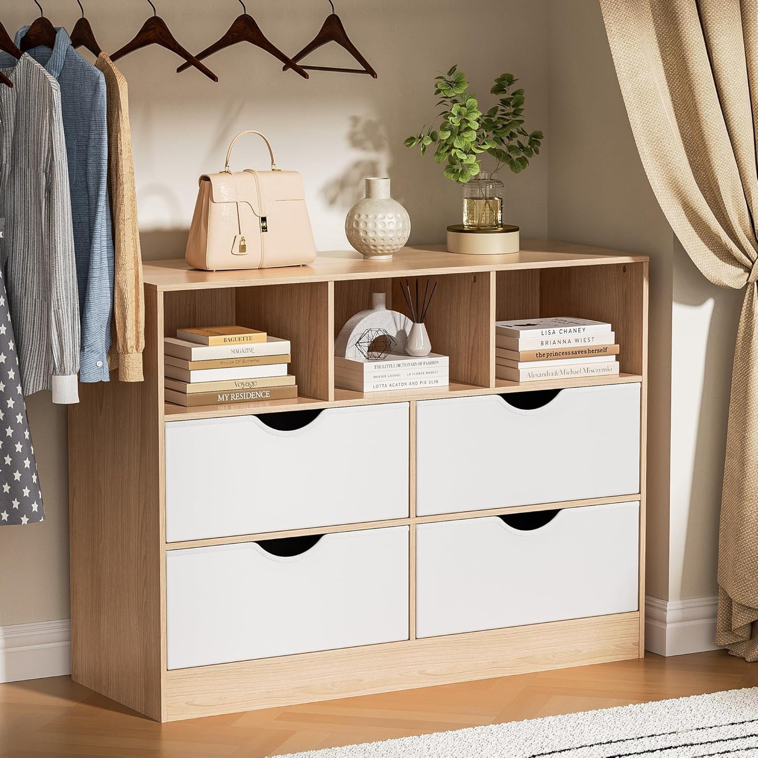 Dresser for Bedroom, Open Dresser Drawers Storage, Chest of Drawers ...