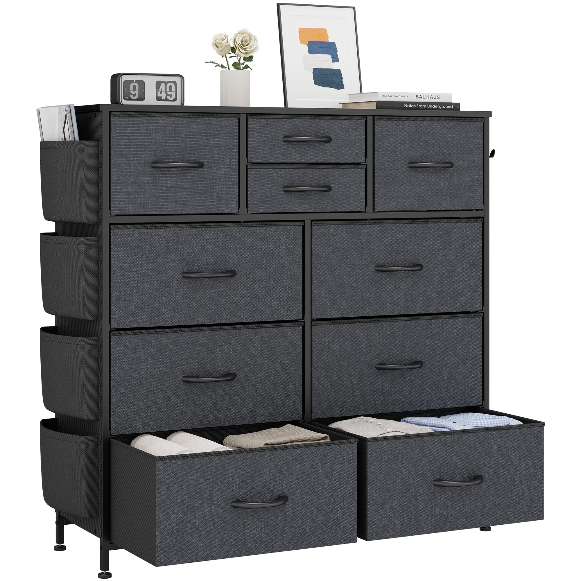 LainTene 10 Drawer Dresser, Fabric Dressers for Bedroom, Modern Storage ...