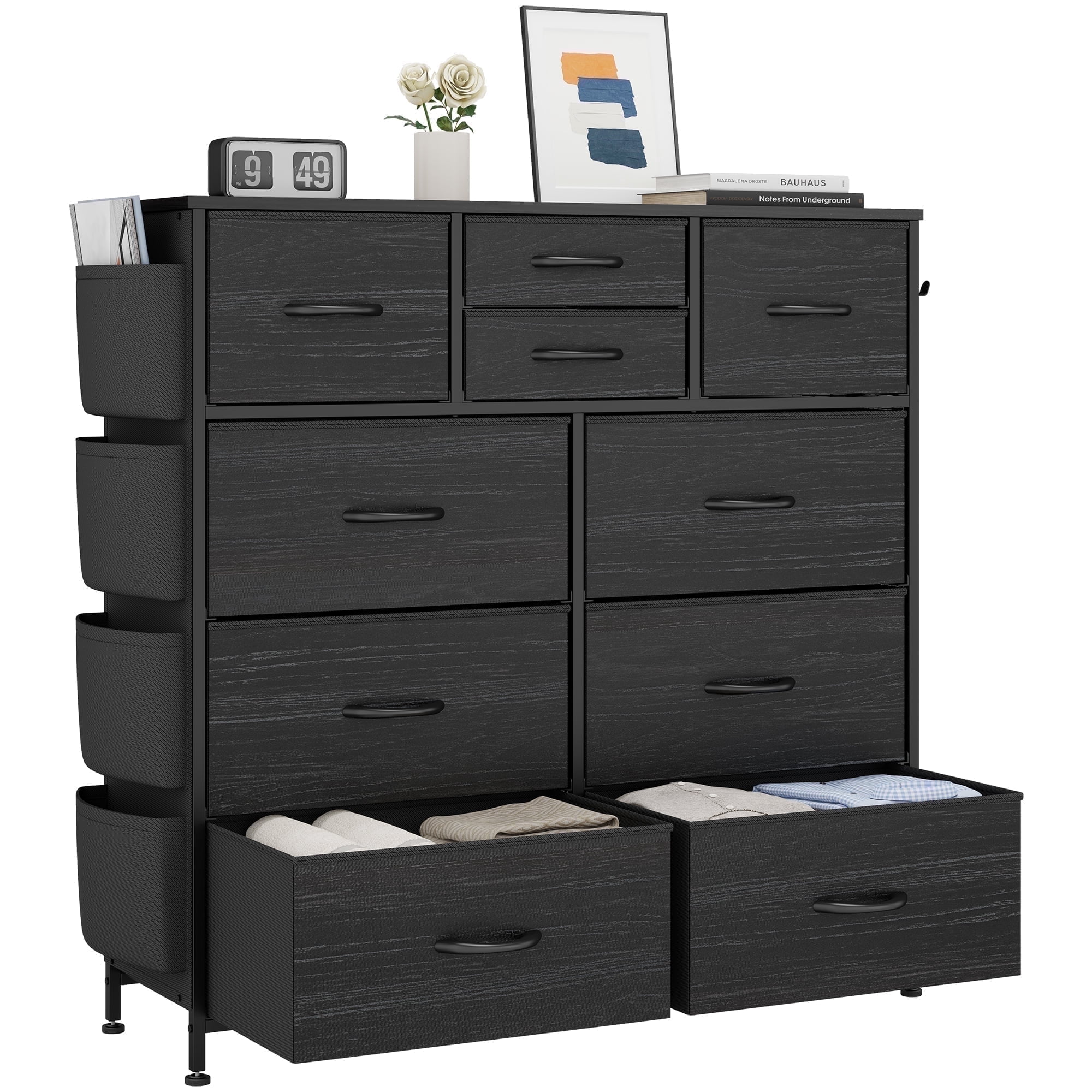 LainTene 10 Drawer Dresser, Fabric Dressers for Bedroom, Modern Storage ...