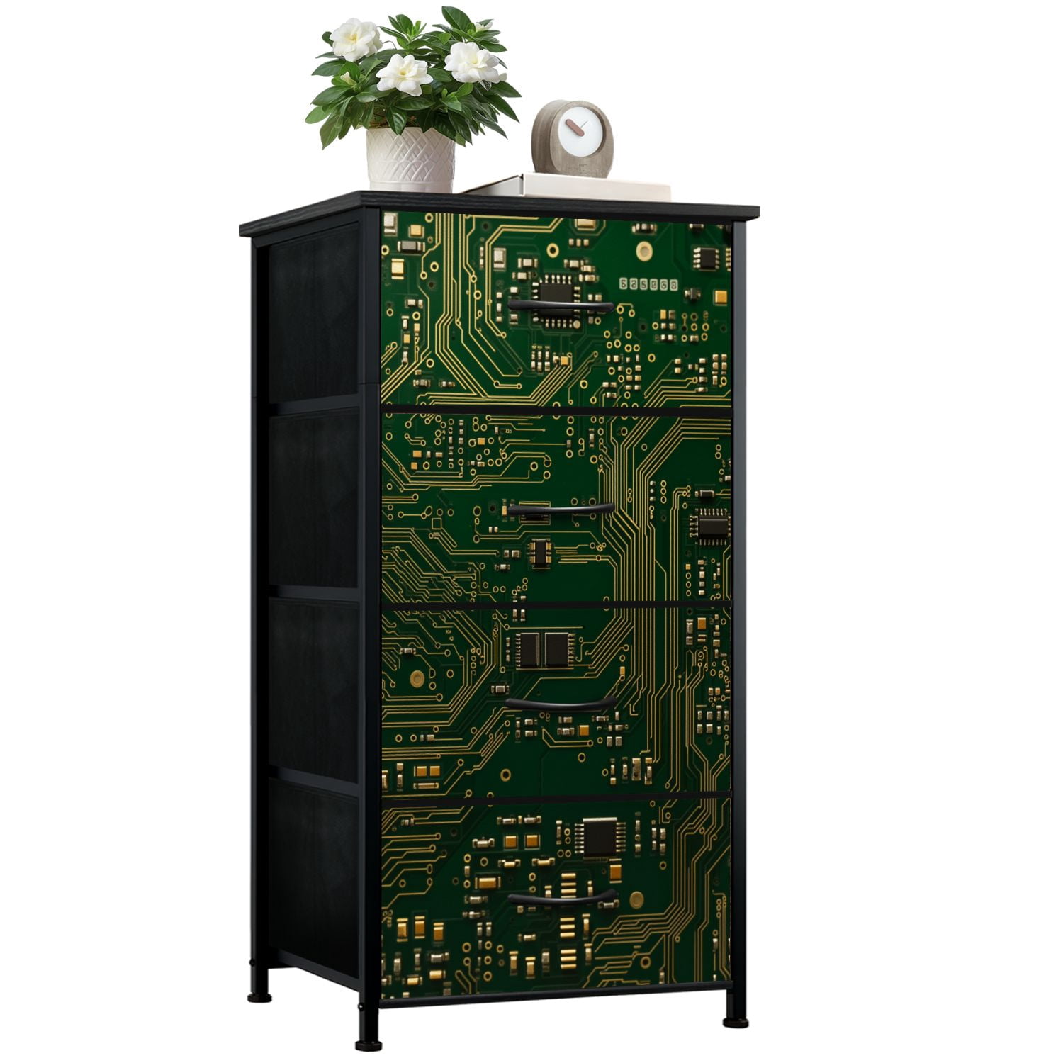 Dresser for Boys Bedroom with 4 Storage Drawers Abstract Green ...