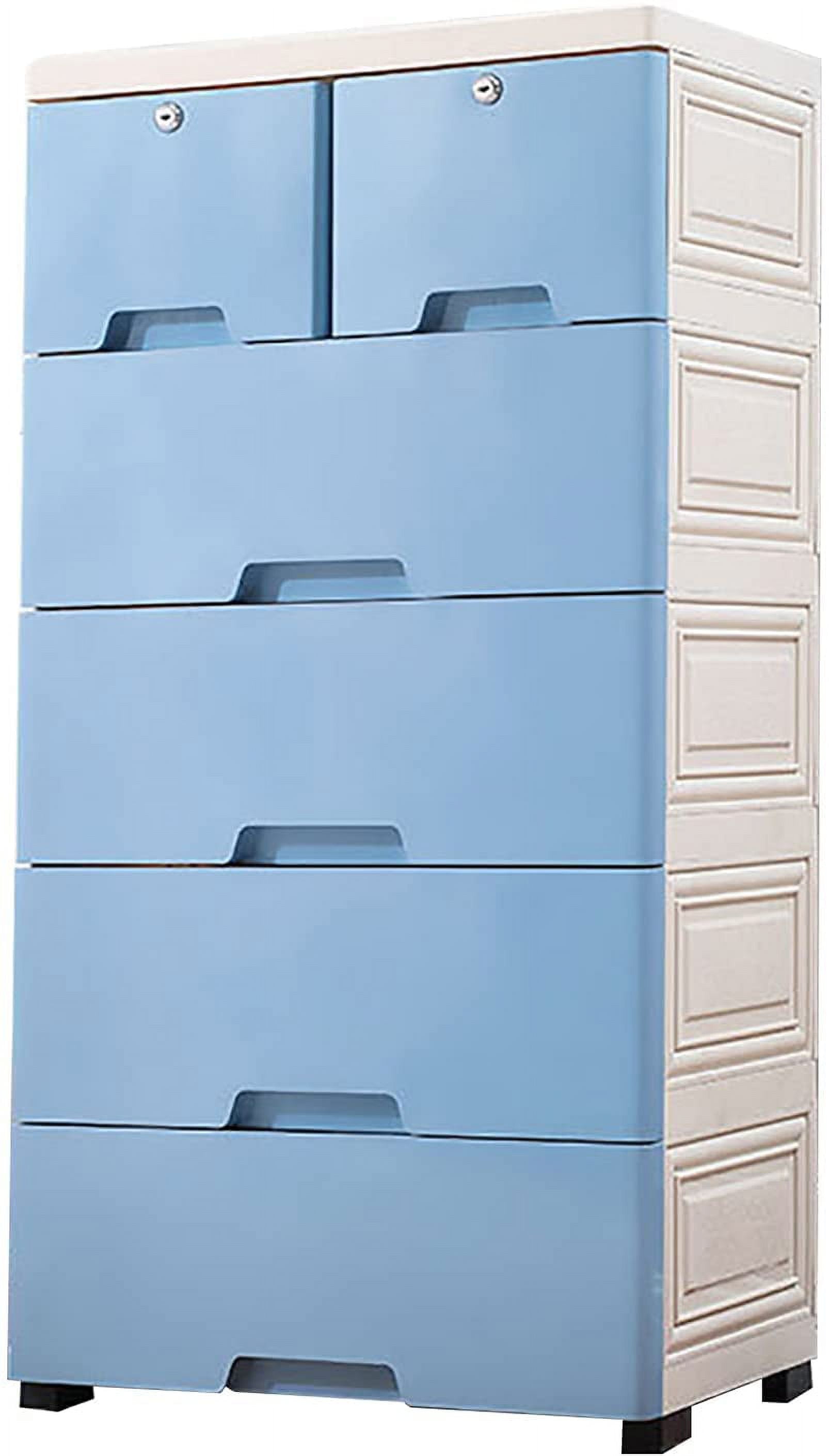 Dresser Drawer Organizers, 6 Drawers Organizer with Keys, Tall Lockable ...