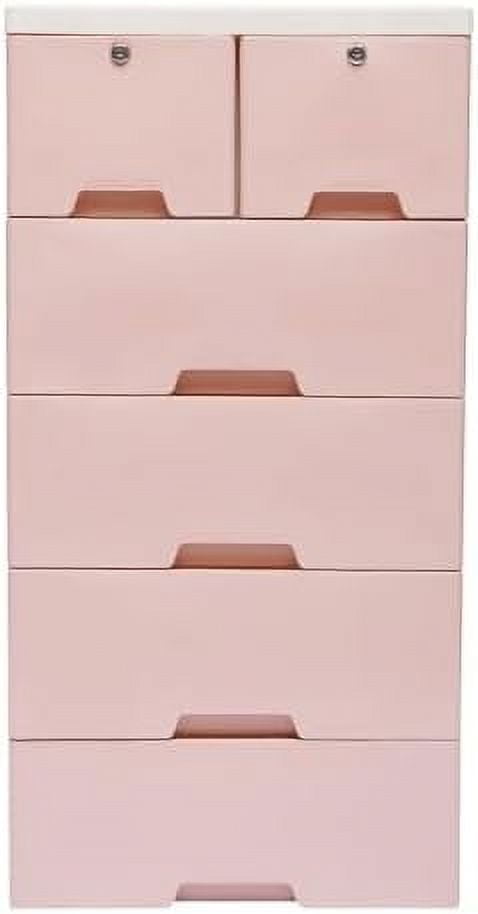 Dresser Drawer Organizers, Plastic Dresser 6 Drawers, Tall Lockable ...