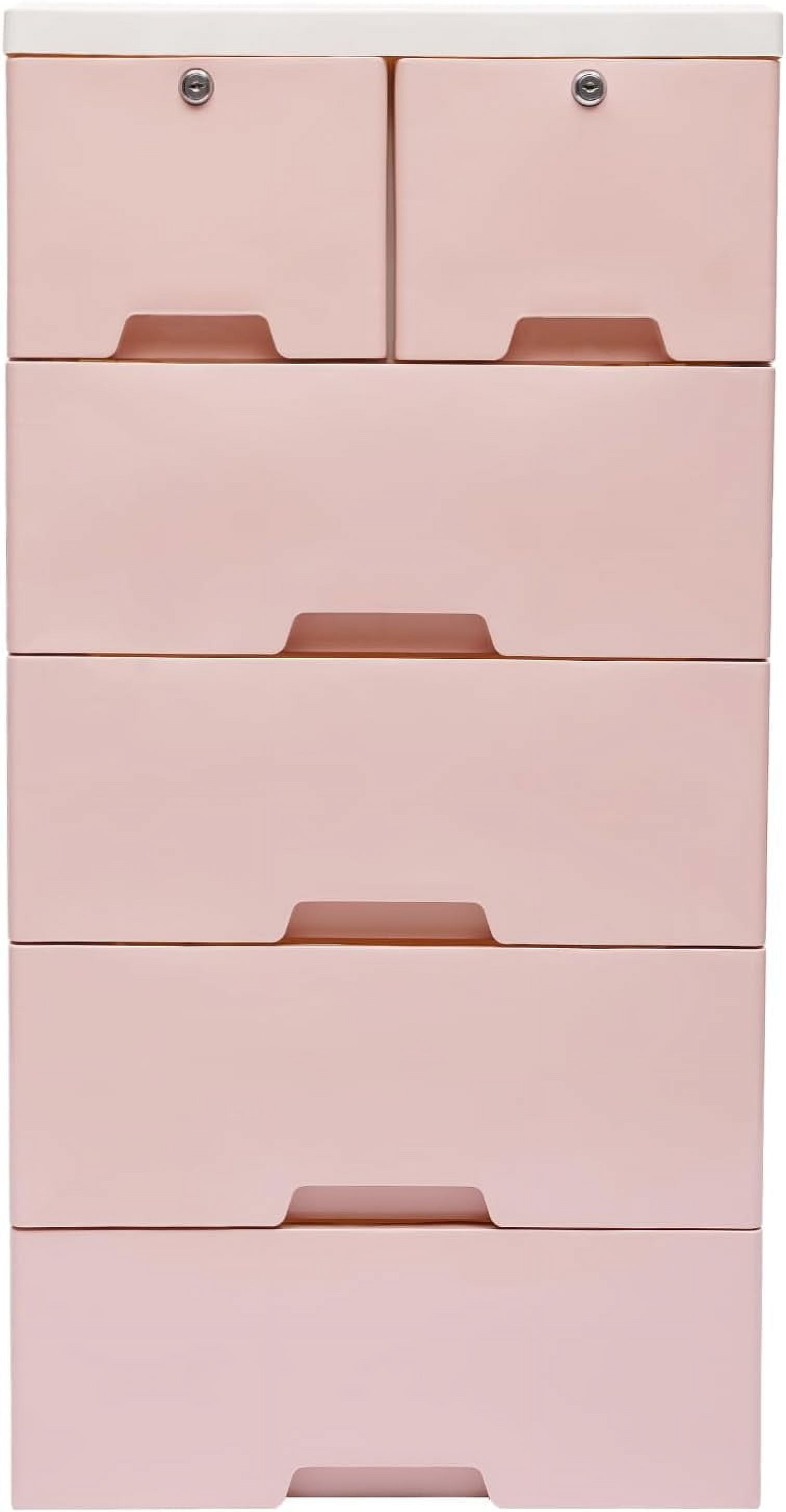 Dresser Drawer Organizers, Plastic Dresser 6 Drawers, Tall Lockable ...