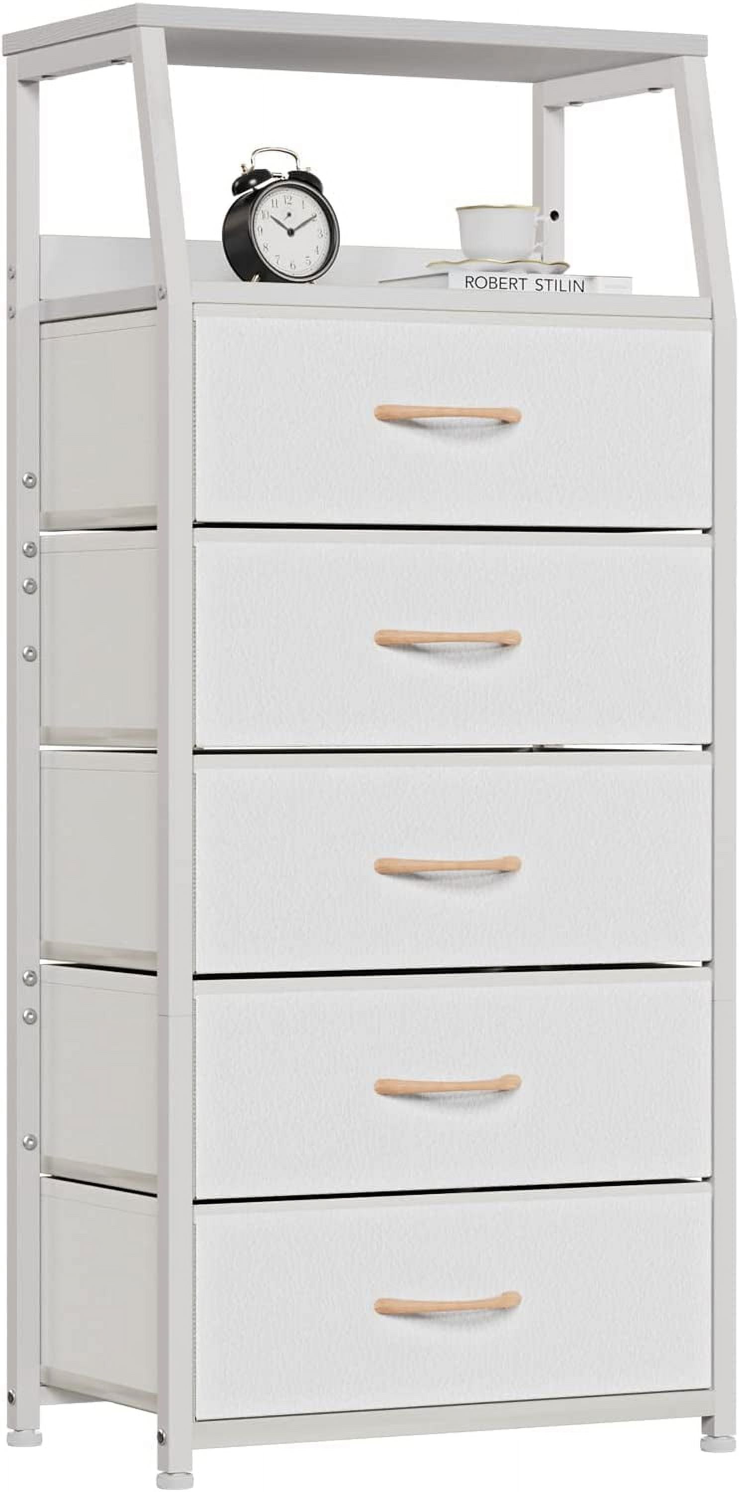 Dresser with Drawers, Vertical Storage Tower Fabric Dresser for Bedroom ...