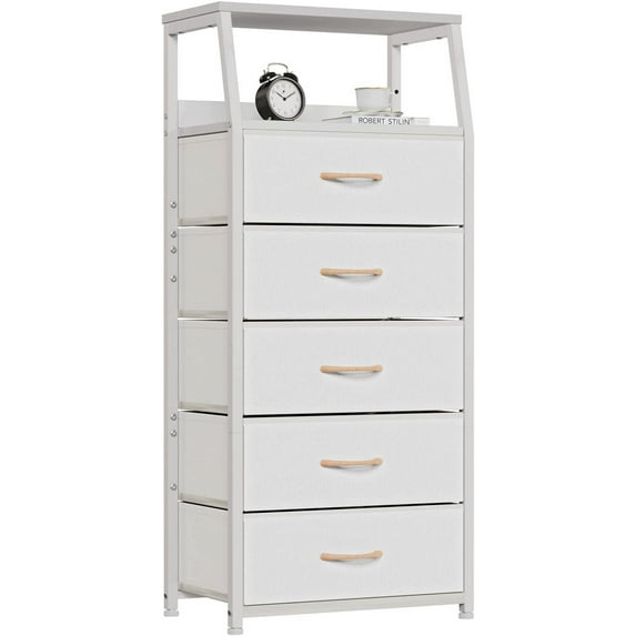 Dresser with Drawers, Vertical Storage Tower Fabric Dresser for Bedroom ...