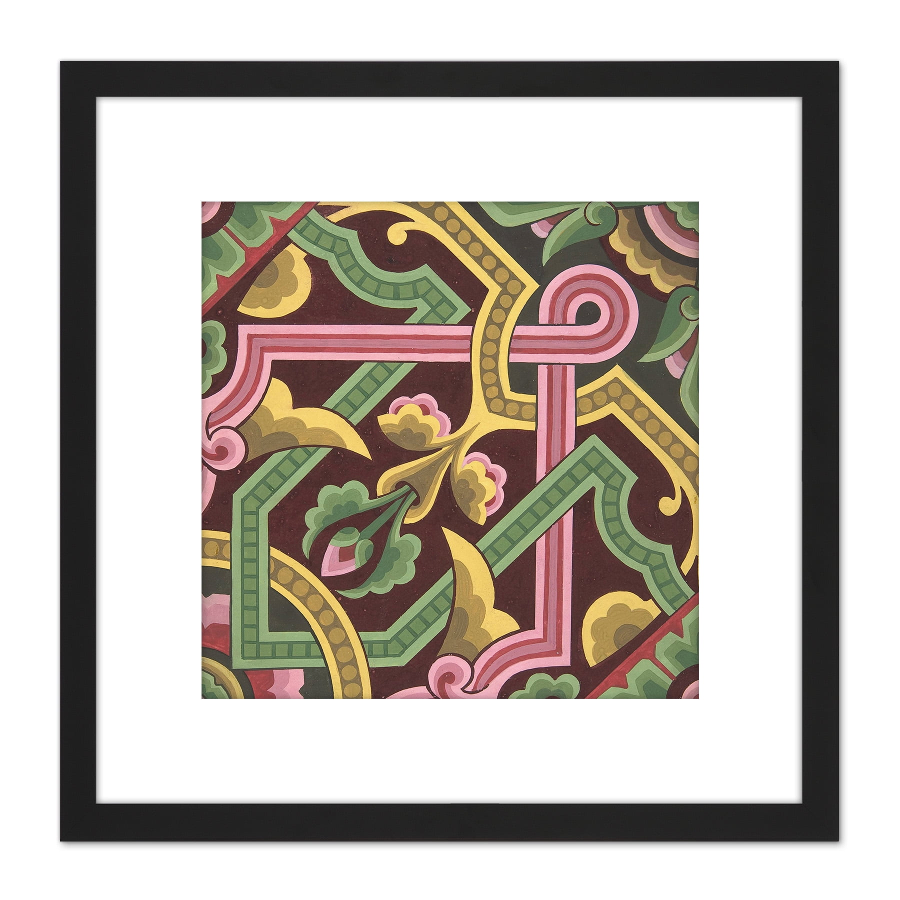 Dresser Ornamental Architecture Pattern Design 8X8 Inch Square Wooden ...