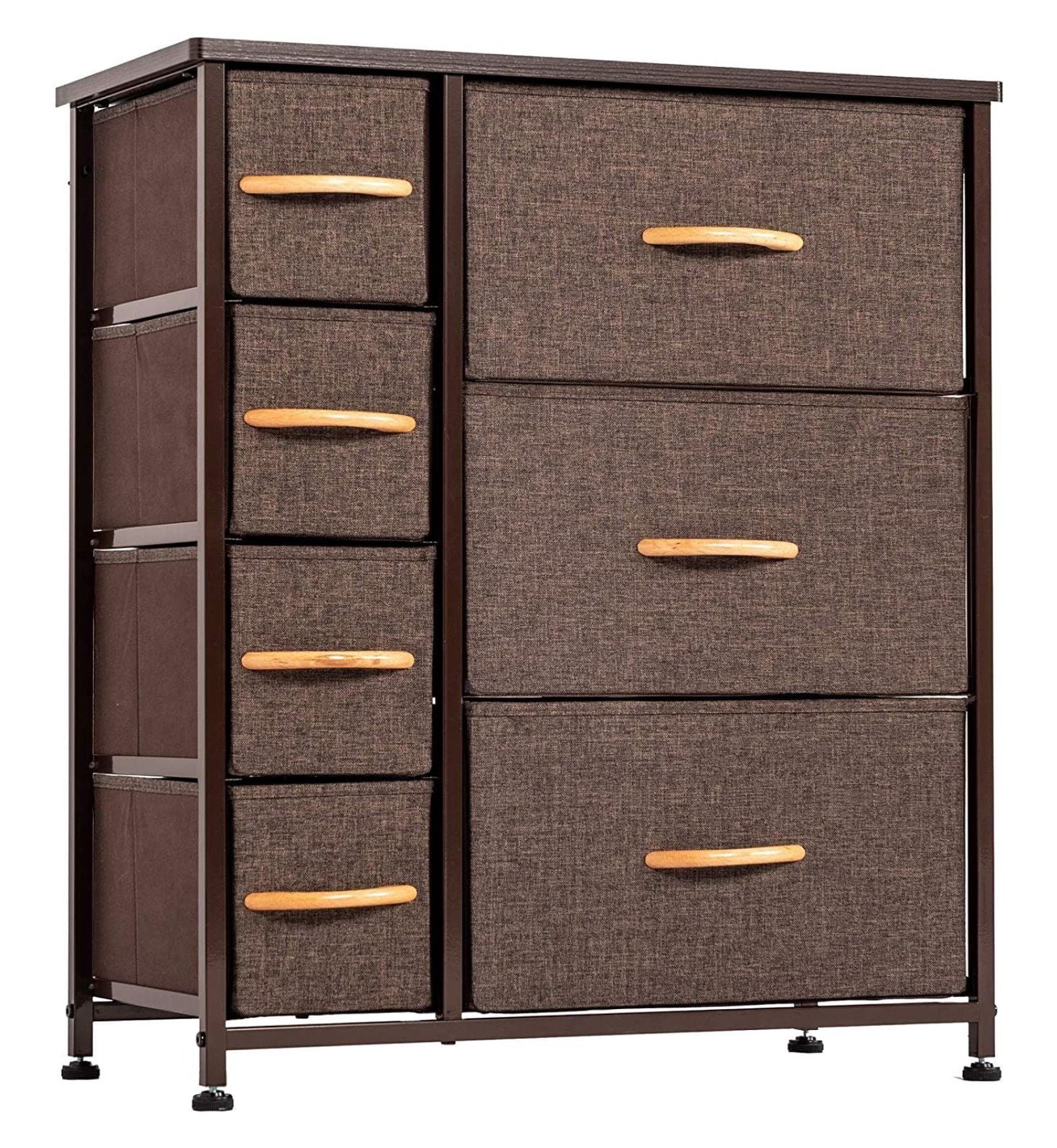 Dresser Storage Tower with 7 Drawers; Sturdy Steel Frame; Wood Top ...