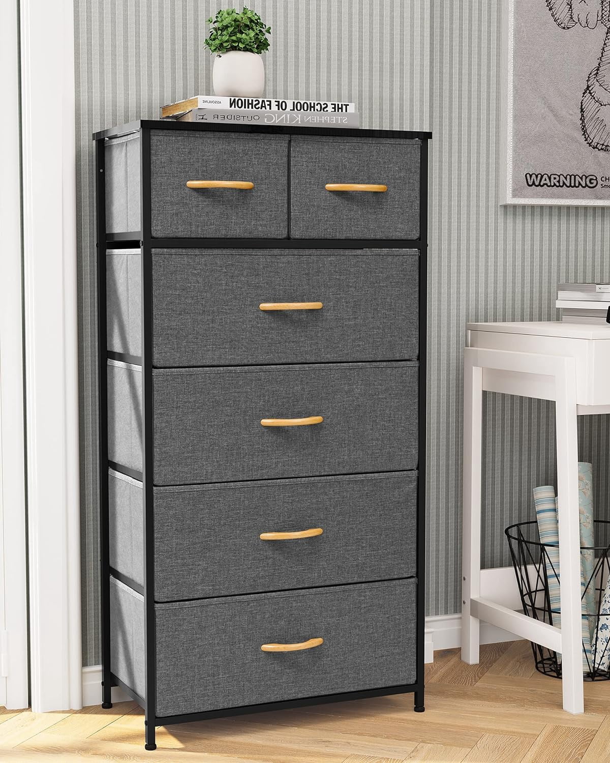 Dresser Storage Tower with Drawers Fabric Tall Dresser Drawer for ...
