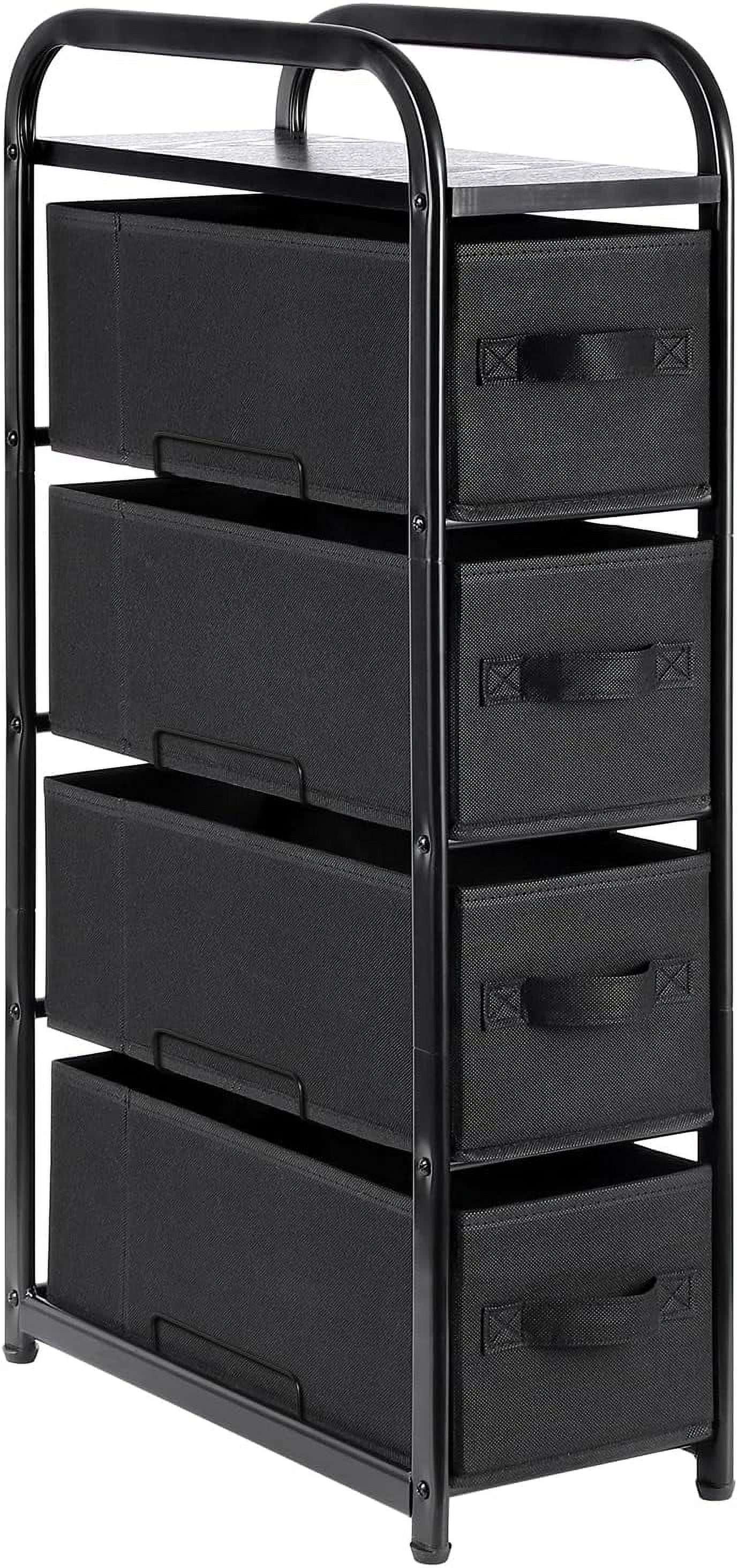 Dresser Storage with 3 Drawers, Fabric Dresser Tower, Vertical Storage ...