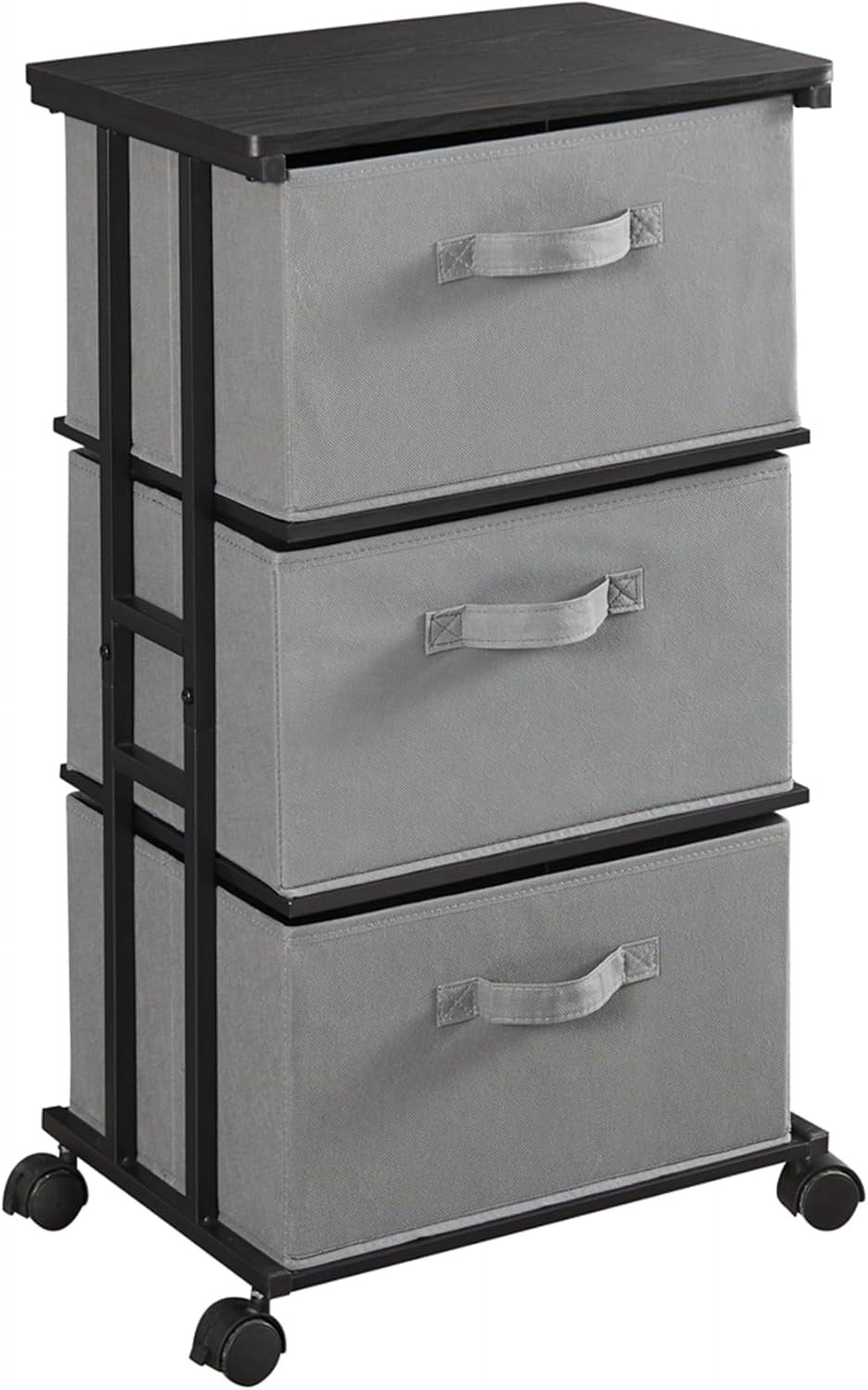 Dresser Tower with 3 Drawers,Fabric Dresser Drawer Organizer Unit ...