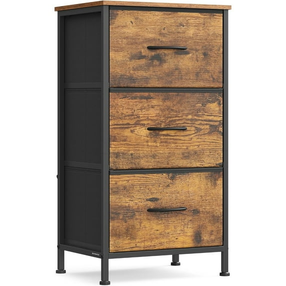 Dresser for Bedroom, Chest of Drawers, Steel, MDF, 5 Non-Woven Fabric ...